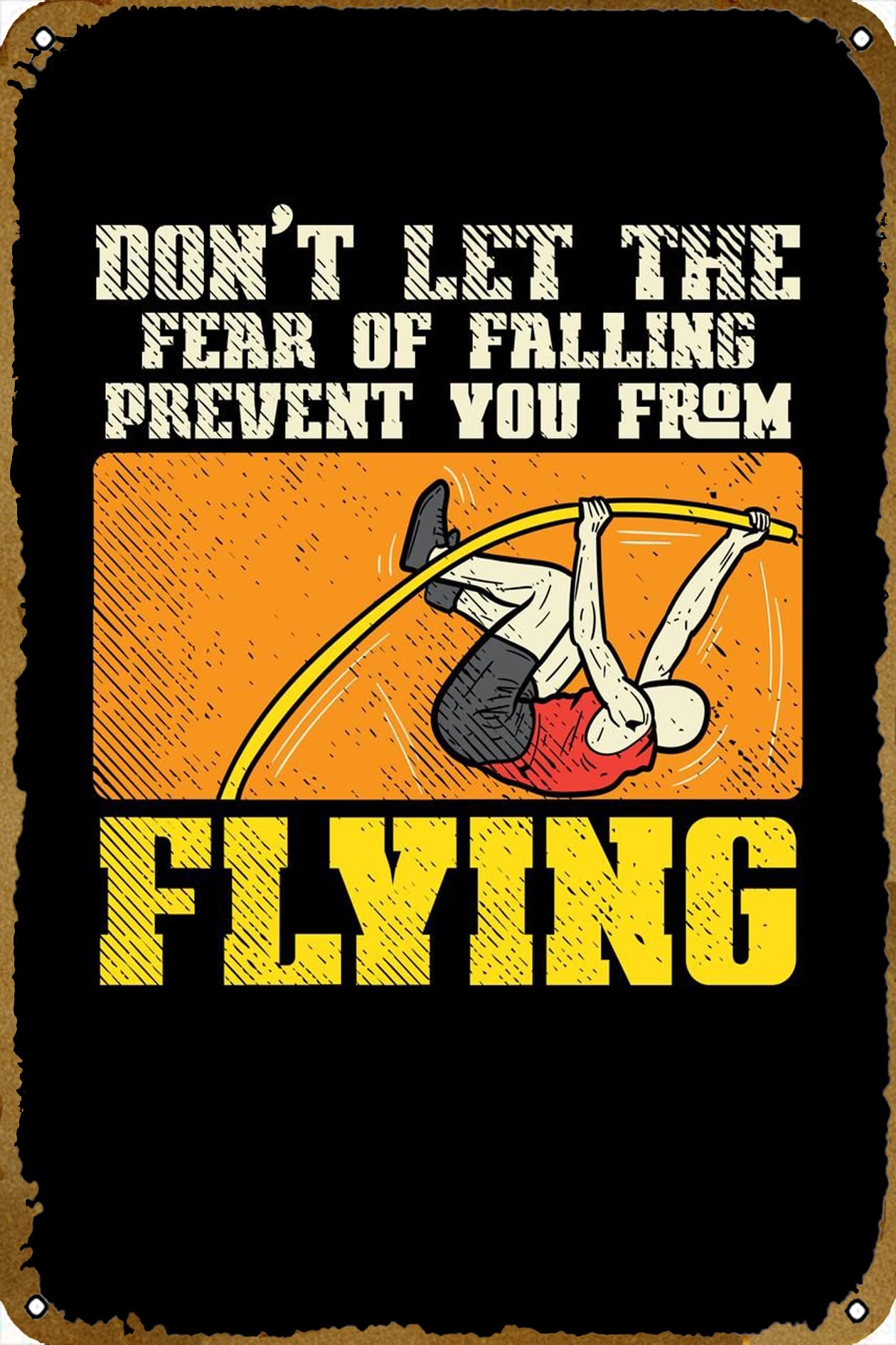 Amazon.com : Pole Vault Pole Vaulting poster Retro tin Sign Wall Art ...