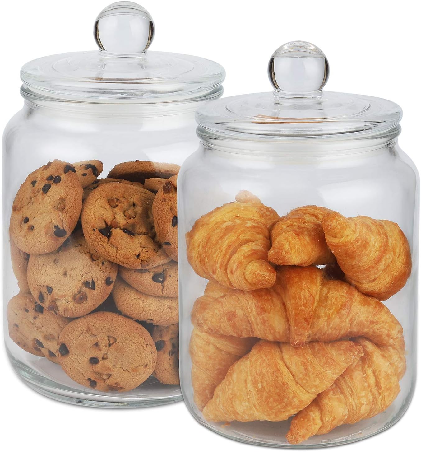 Amazon.com: Glass Jar with Lid (2 Liter) | Airtight Glass Storage ...