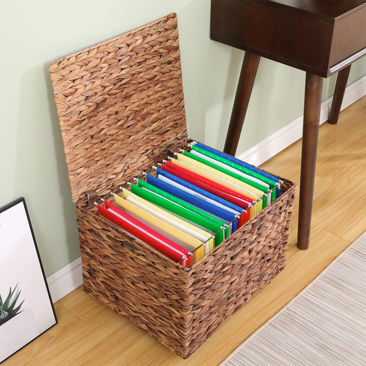 YOLENY Rattan Wicker Basket Storage Tower,Water Hyacinth Storage Tower ...