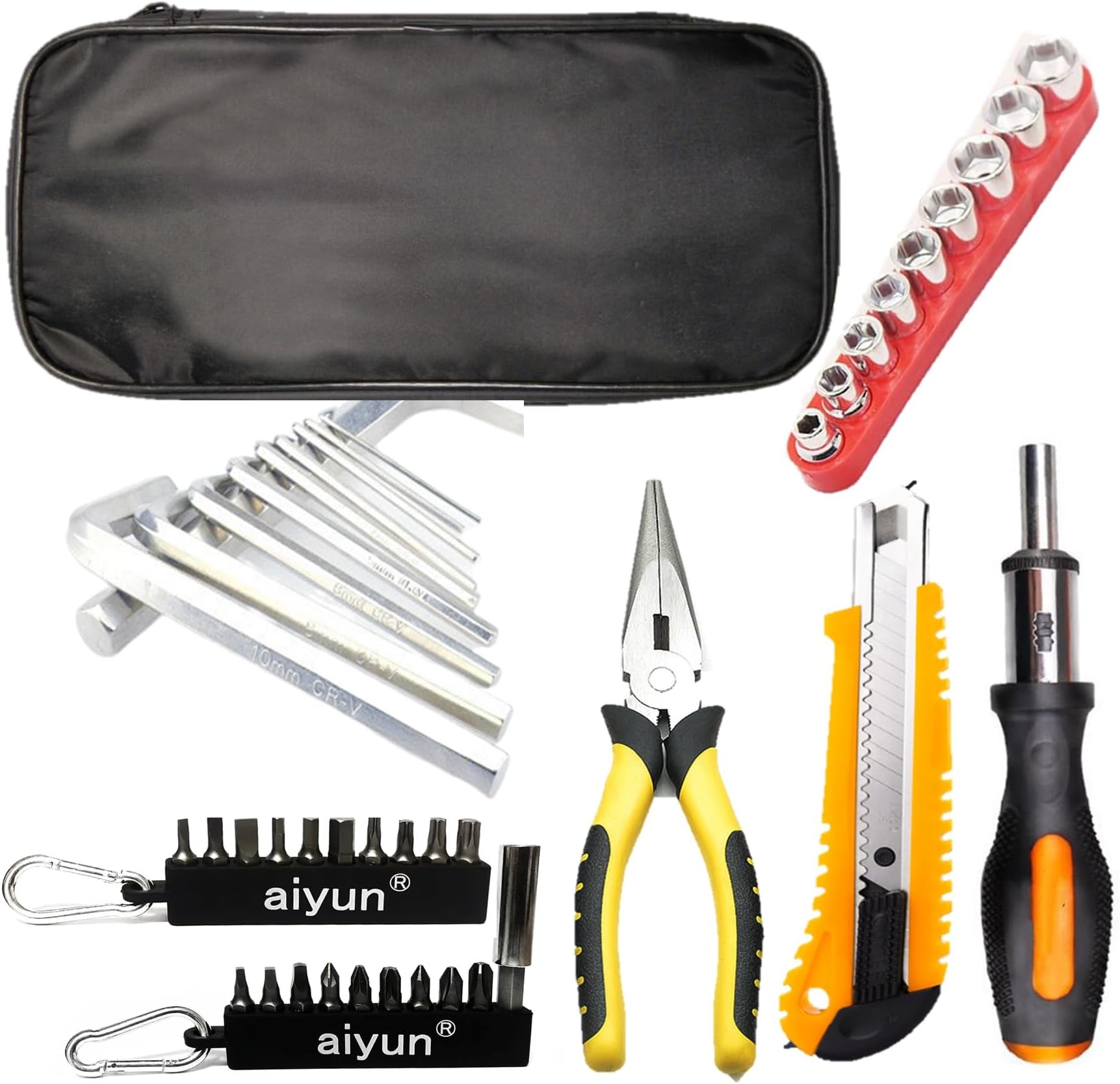 Amazon.com: aiyun 44-Piece Tool Kit - Hand Repair Tool Set with Storage ...