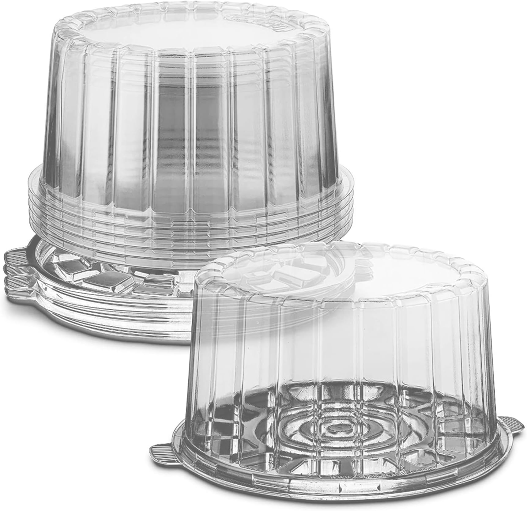 Amazon.com: 10-inch Cake Container, Plastic Disposable Cake Containers ...