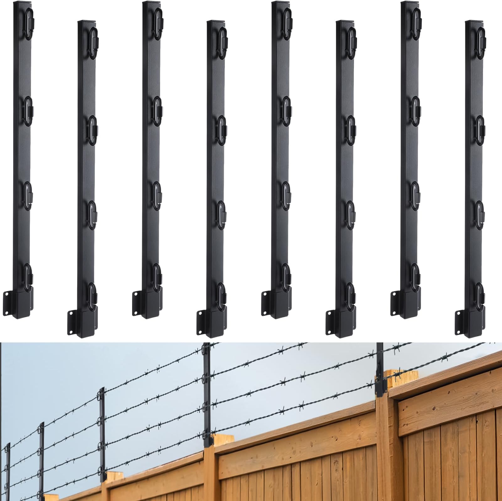 Amazon.com : Hicarer 8 Pack 23.6" Wooden Wall Fence Post Extender Fence ...