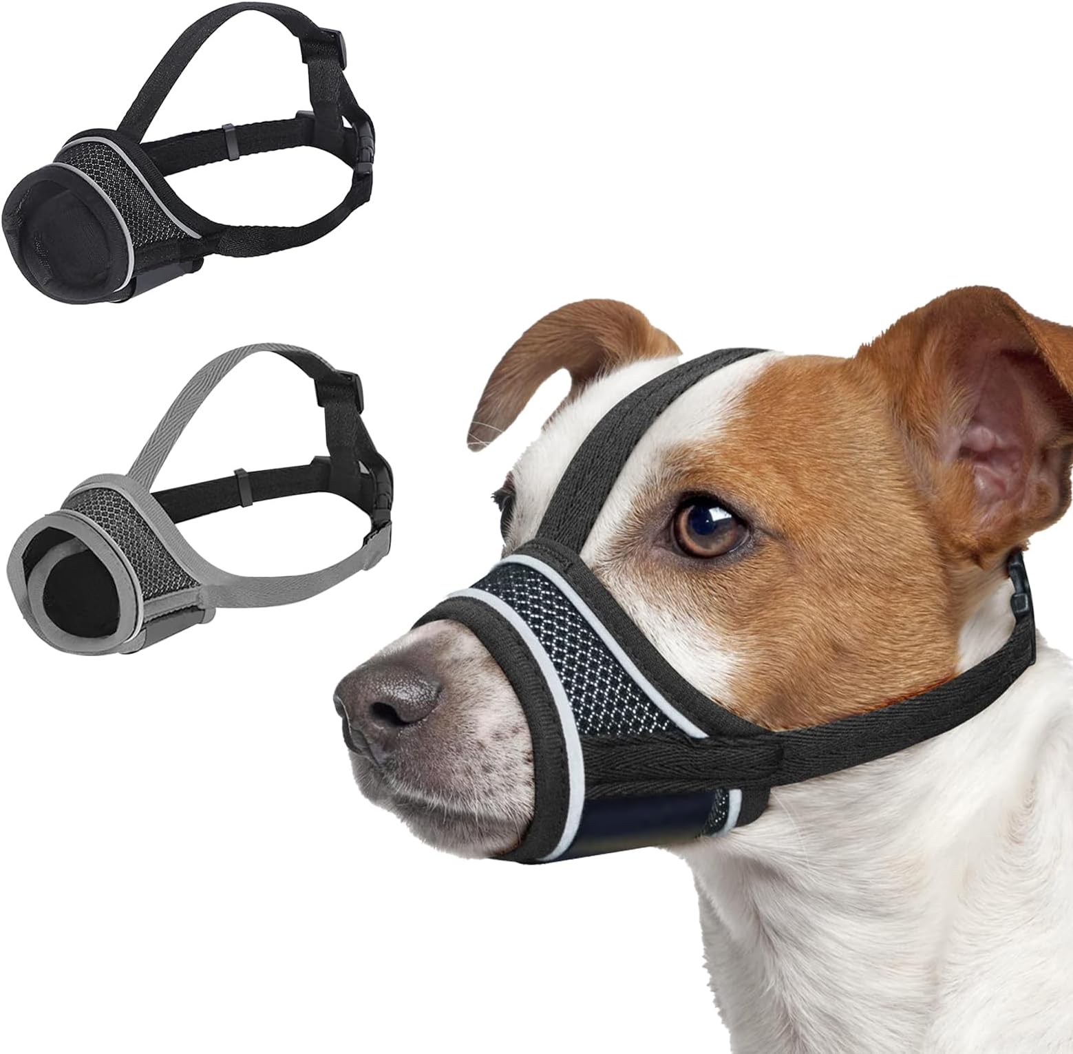 JSTHHTT Breathable Dog Muzzle 2 PCS, Adjustable, Safety Muzzle for ...