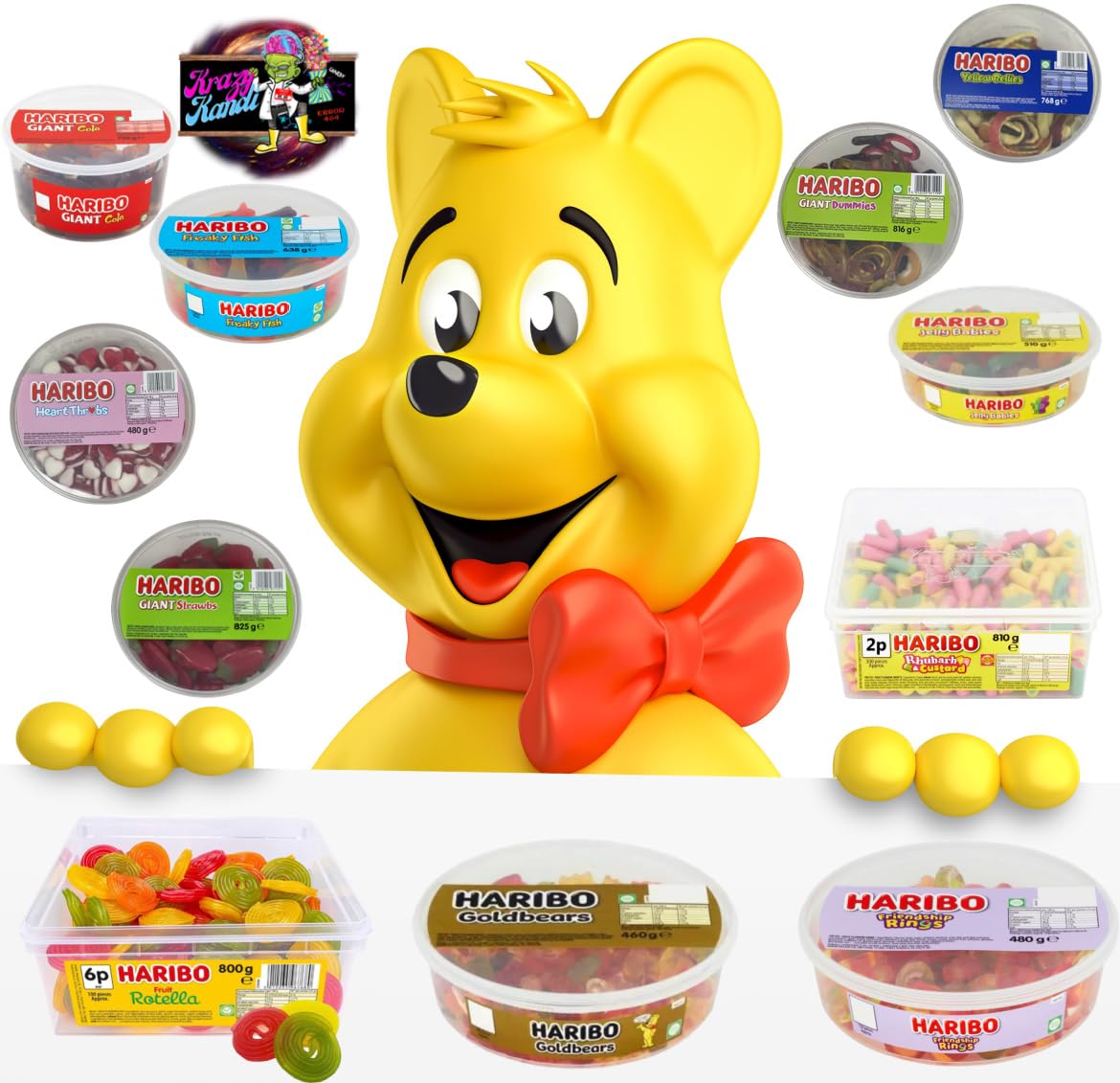 Ultimate Haribo Bulk Sweets Pick N Mix, Huge Variety Sweets Tubs, Bulk ...