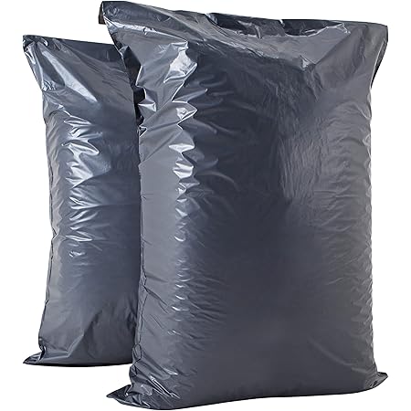 AKAR 17 x 24 Inch Grey Mailing Bags – 10 Pack of Strong Polythene ...
