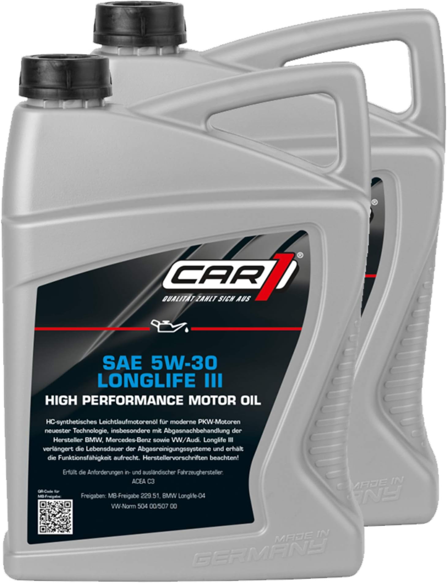 Unbekannt 2X Car1 Motoröl 5W-30 Longlife Leichtlauf High Performance ...