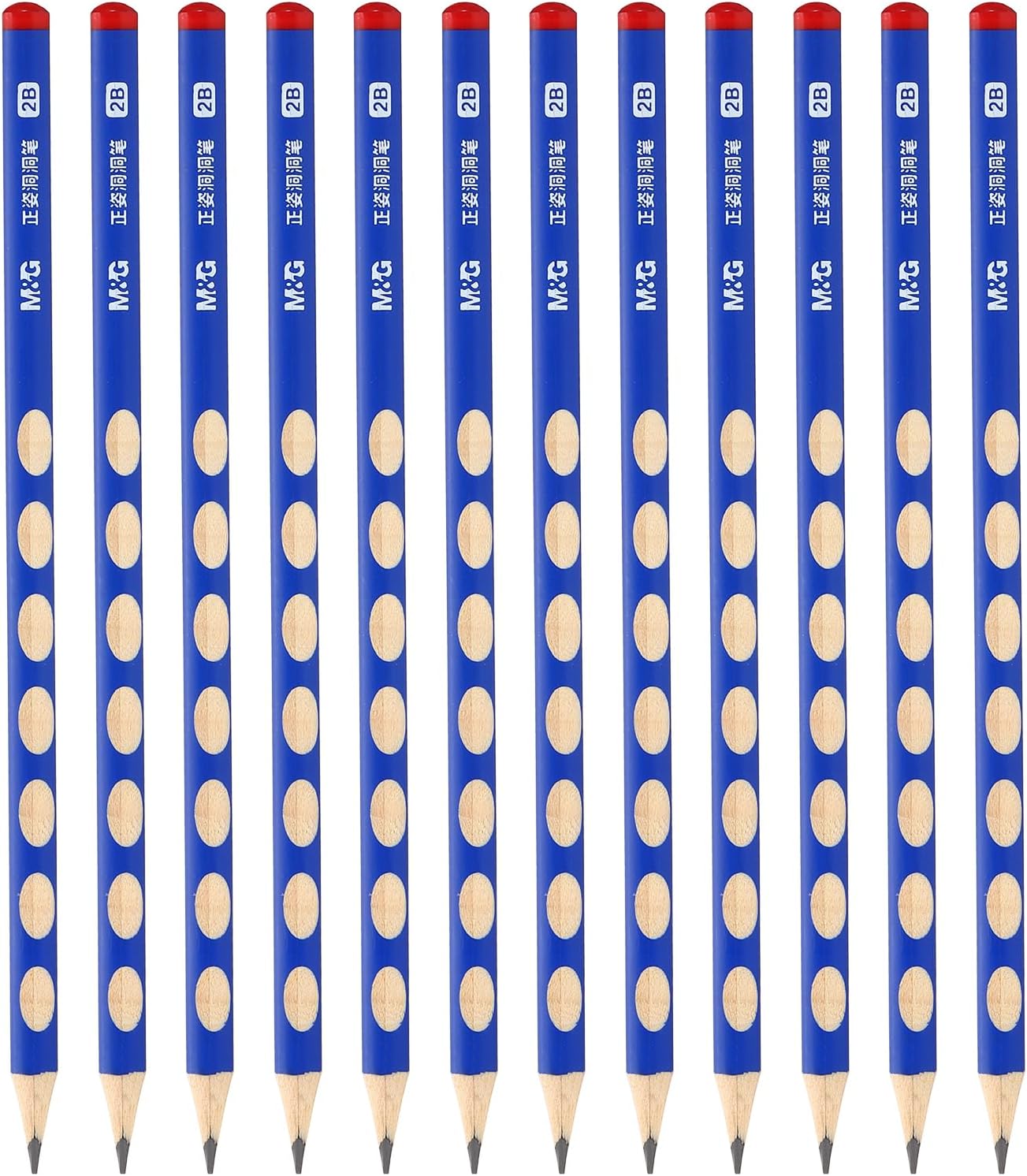 M&G Wooden Triangular Pencils, 12 Pcs Graphite Round Pencils for ...