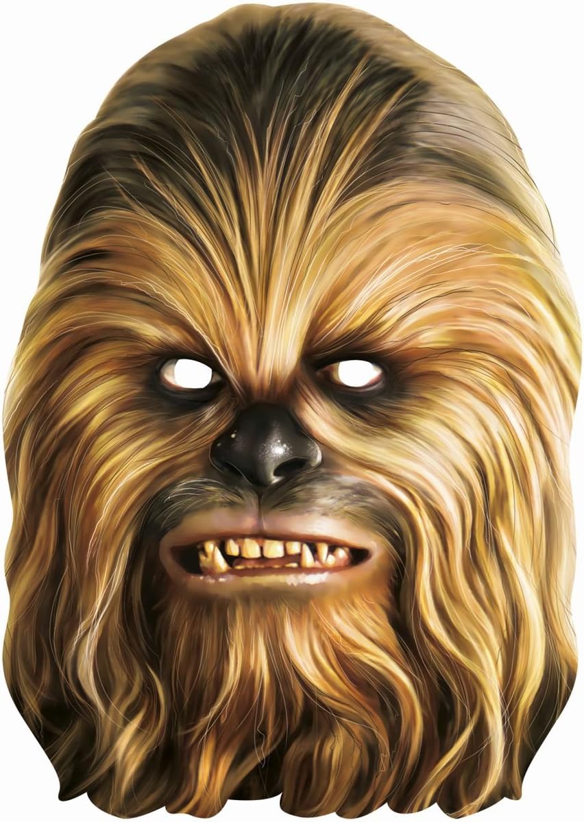 Amazon.com: Chewbacca Official Star Wars Paper Cardboard Mask ...
