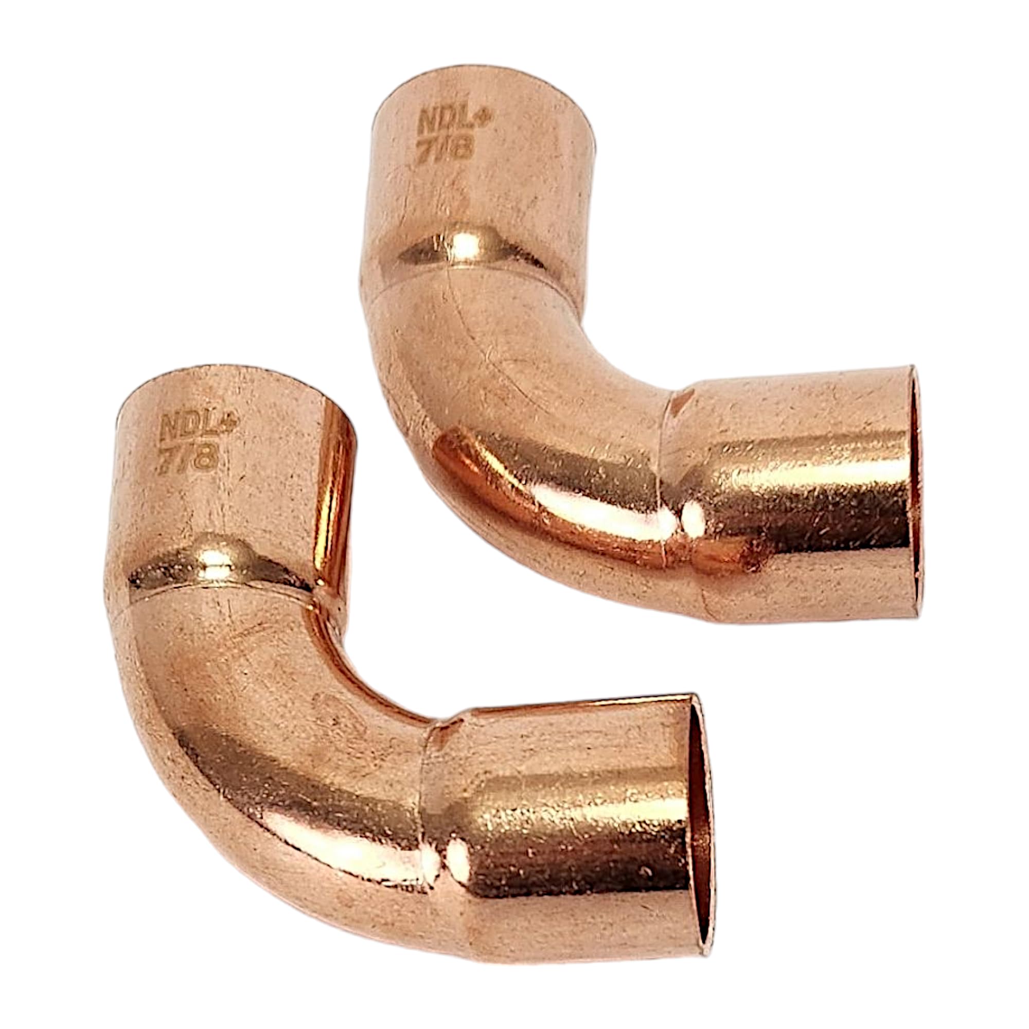 Amazon.com: Copper Pipe Coupling 7/8" OD Elbow, 90° Long Radius Press ...