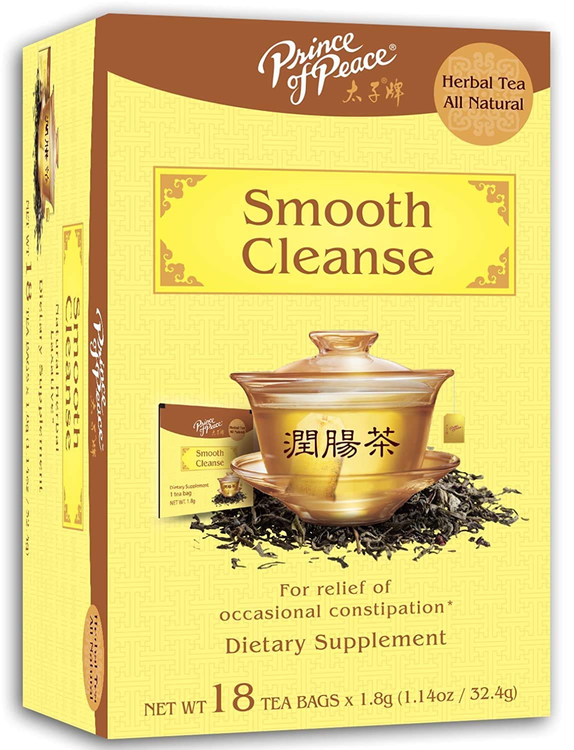 Amazon.com: Prince of Peace Smooth Cleanse Tea, 18 Tea Bags ...
