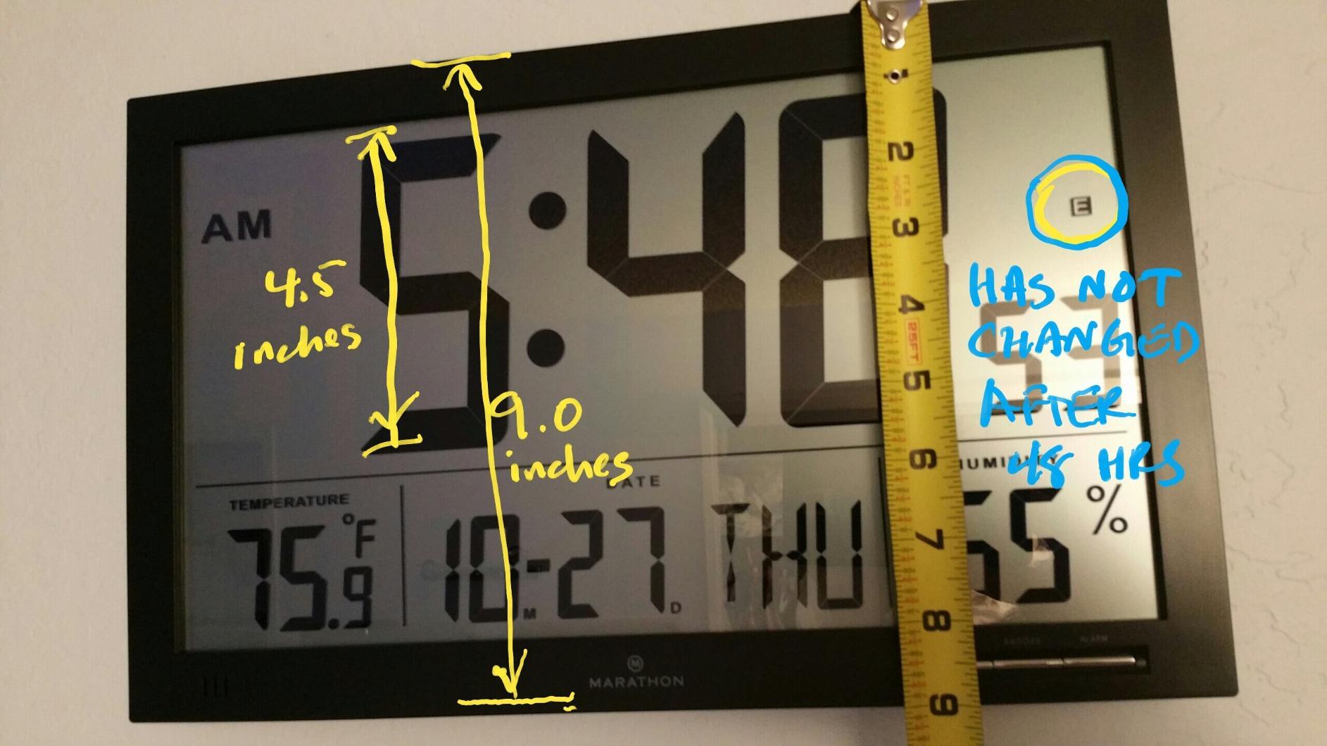 Amazon.com: Marathon Slim Jumbo Atomic Wall Clock, Black - Large 15 ...