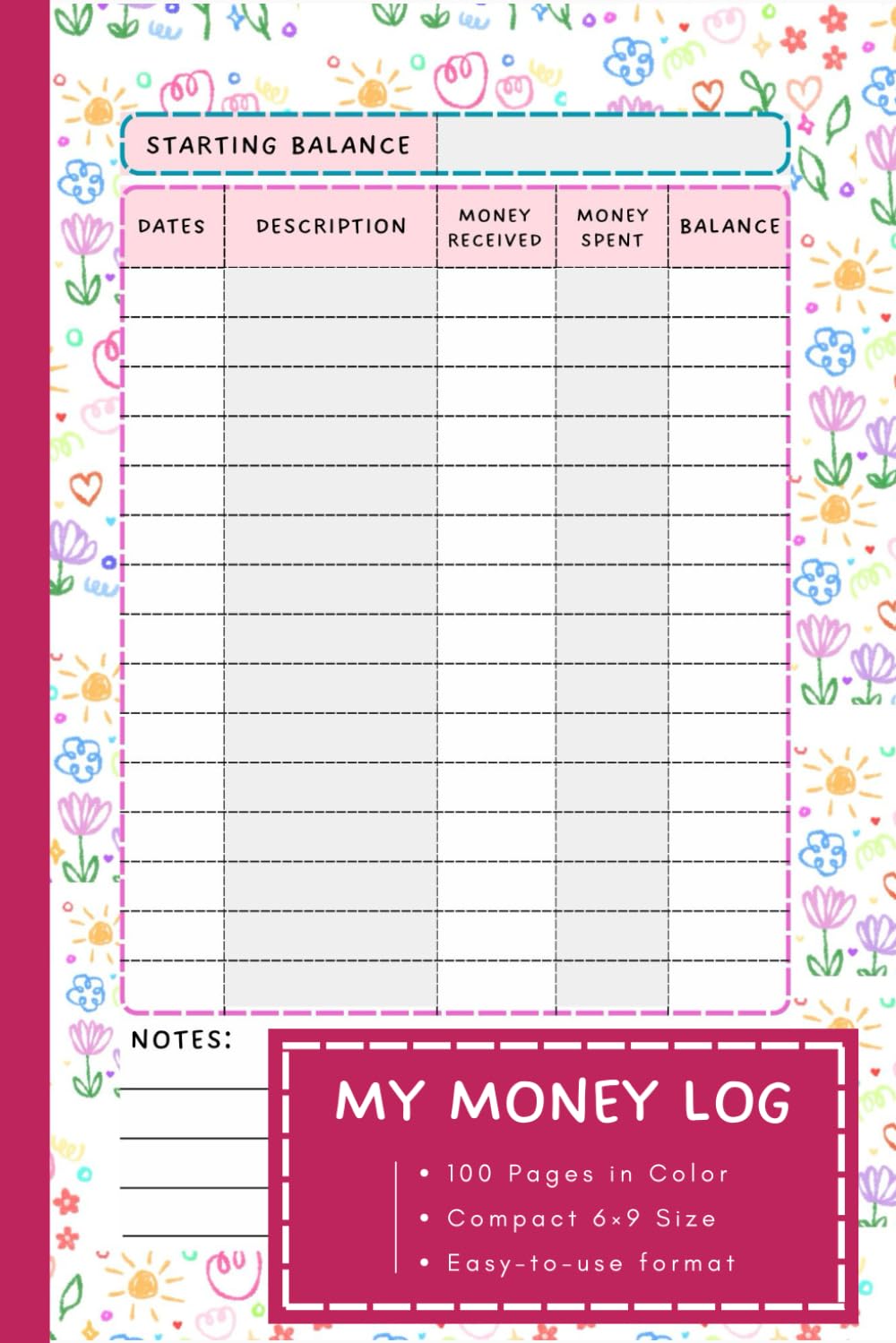 My Money Log For Kids: Simple Money Ledger Book for Youth | Money Smart ...