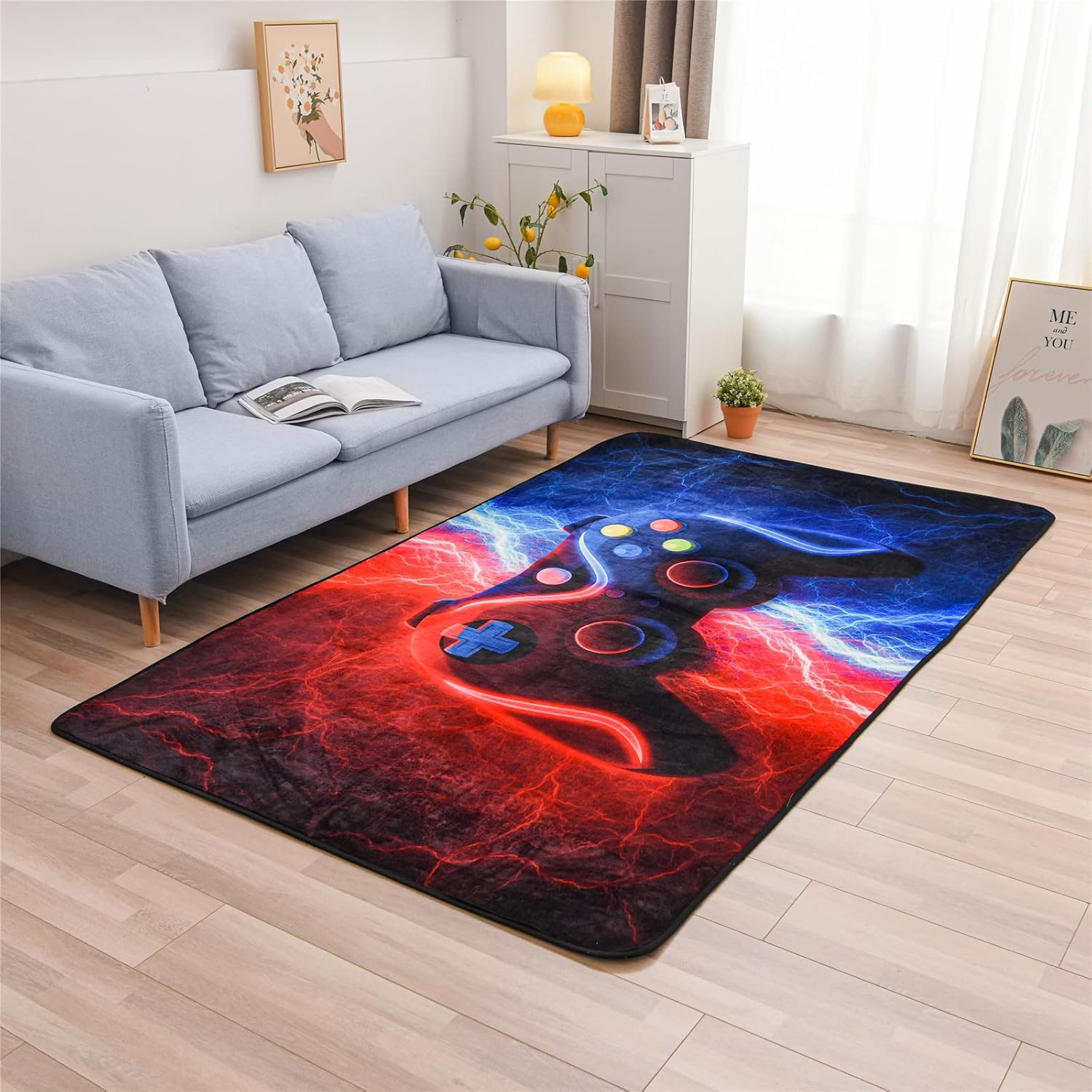 Amazon.com: Meeting Story Gamer Gaming Area Rug Tie Dye Lightnings ...