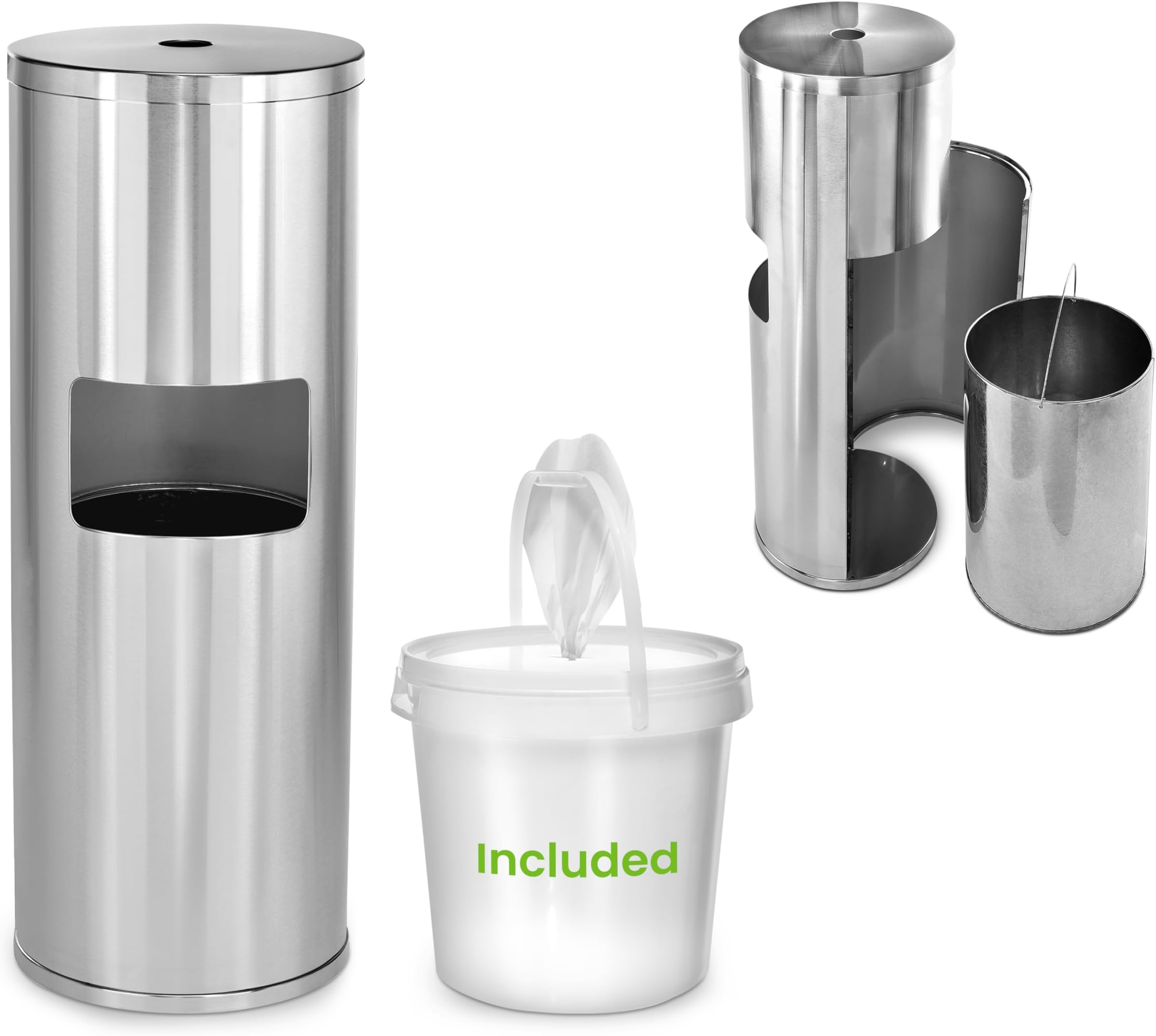 Amazon.com: Zoom Wipes Stainless Steel Wipes Dispenser with Built-in ...