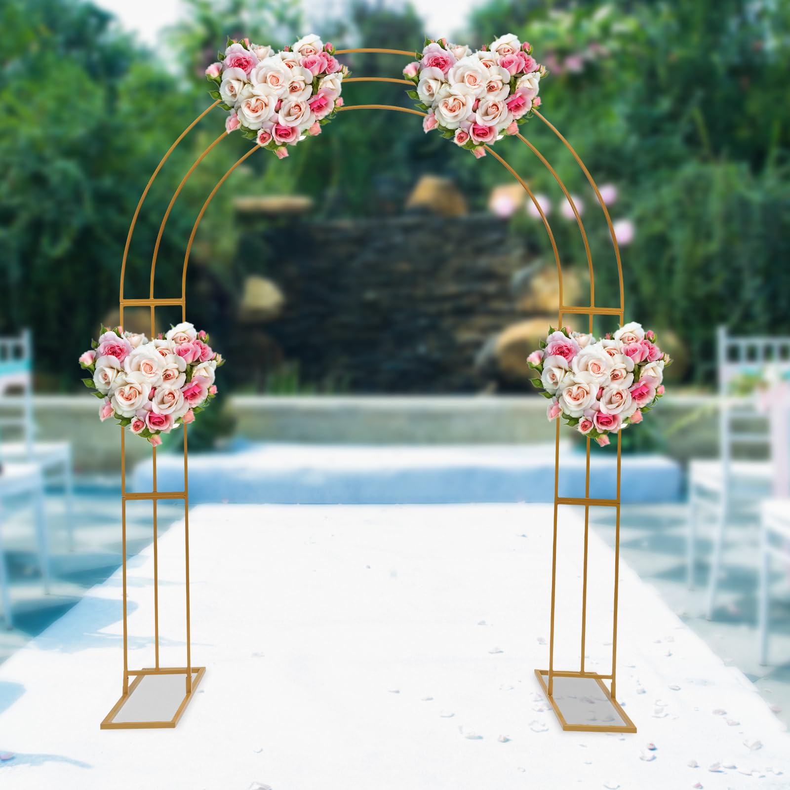 Trellis Backdrop Wedding LUVODI 8.5Ft Metal Wedding Garden Arch