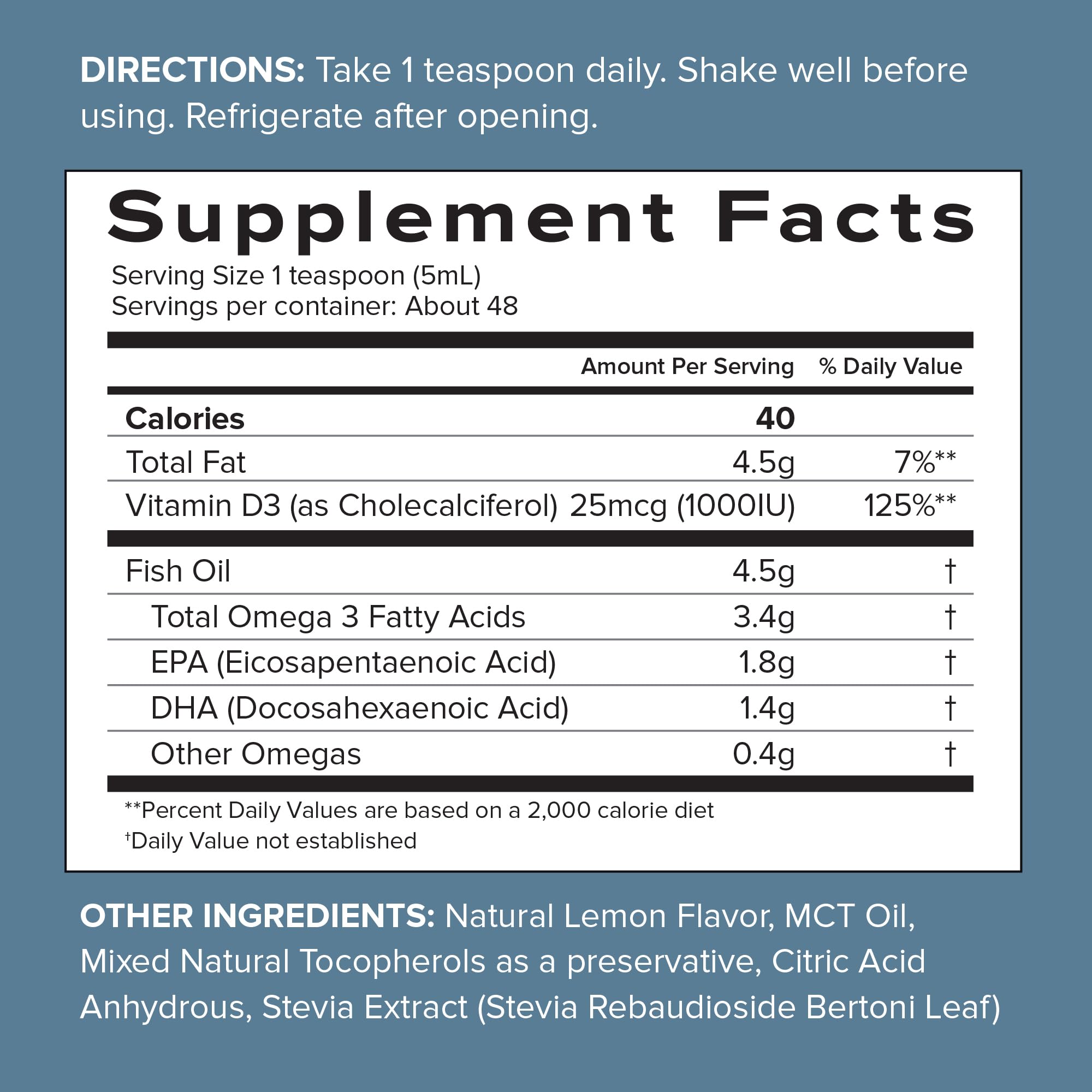Snapklik.com : Super Omega 3 Lemon Fish Oil Liquid + Vitamin D Highly ...