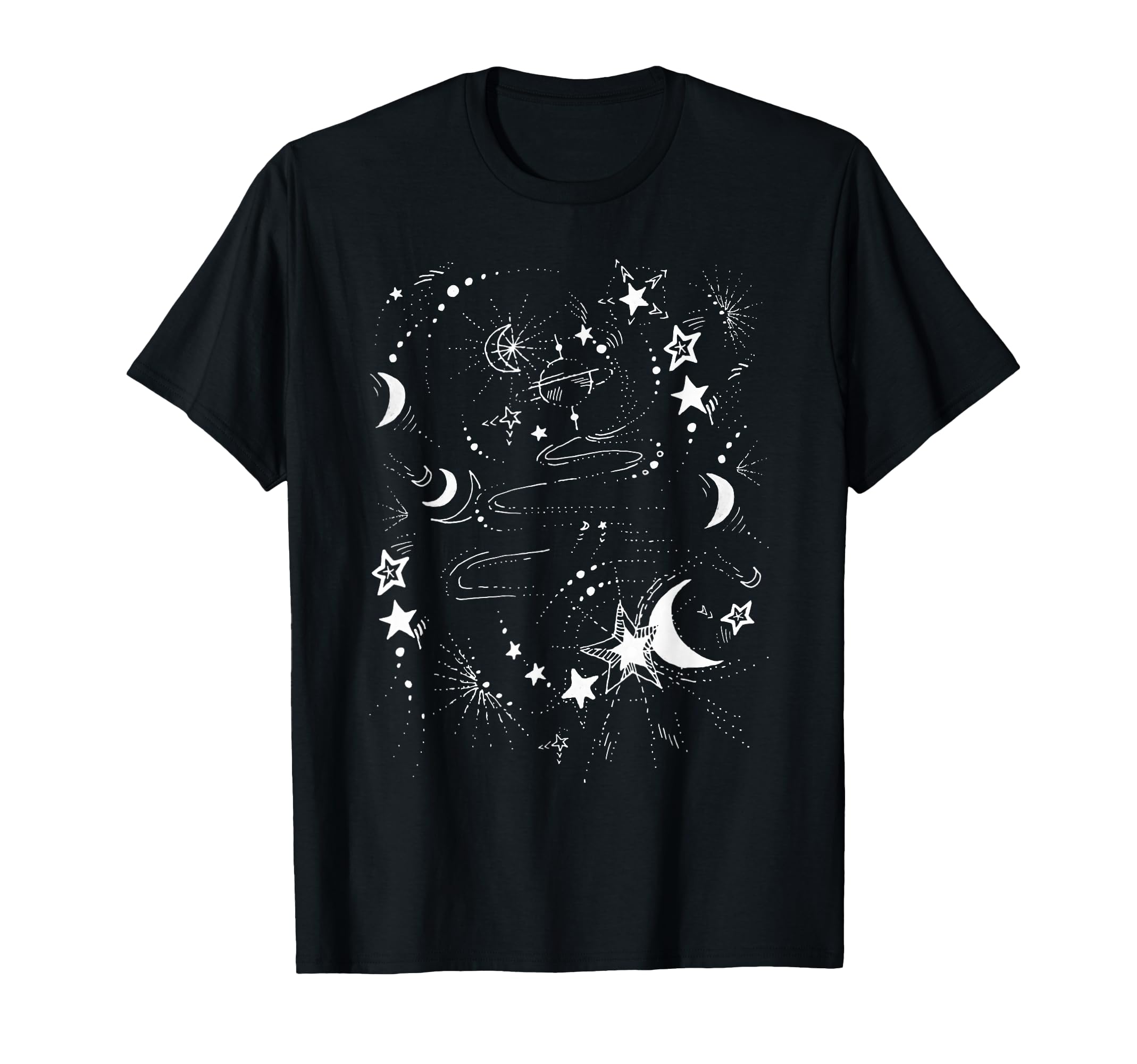 Amazon.com: Starry Universe Illustration Moon Stars Celestial Night Sky ...