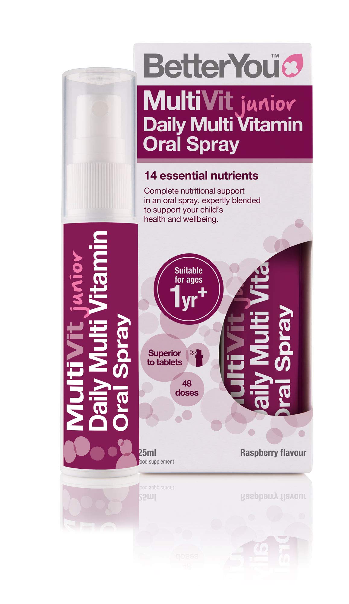 BetterYou MultiVit Junior Daily Oral Spray, Pill-free Multivitamin ...