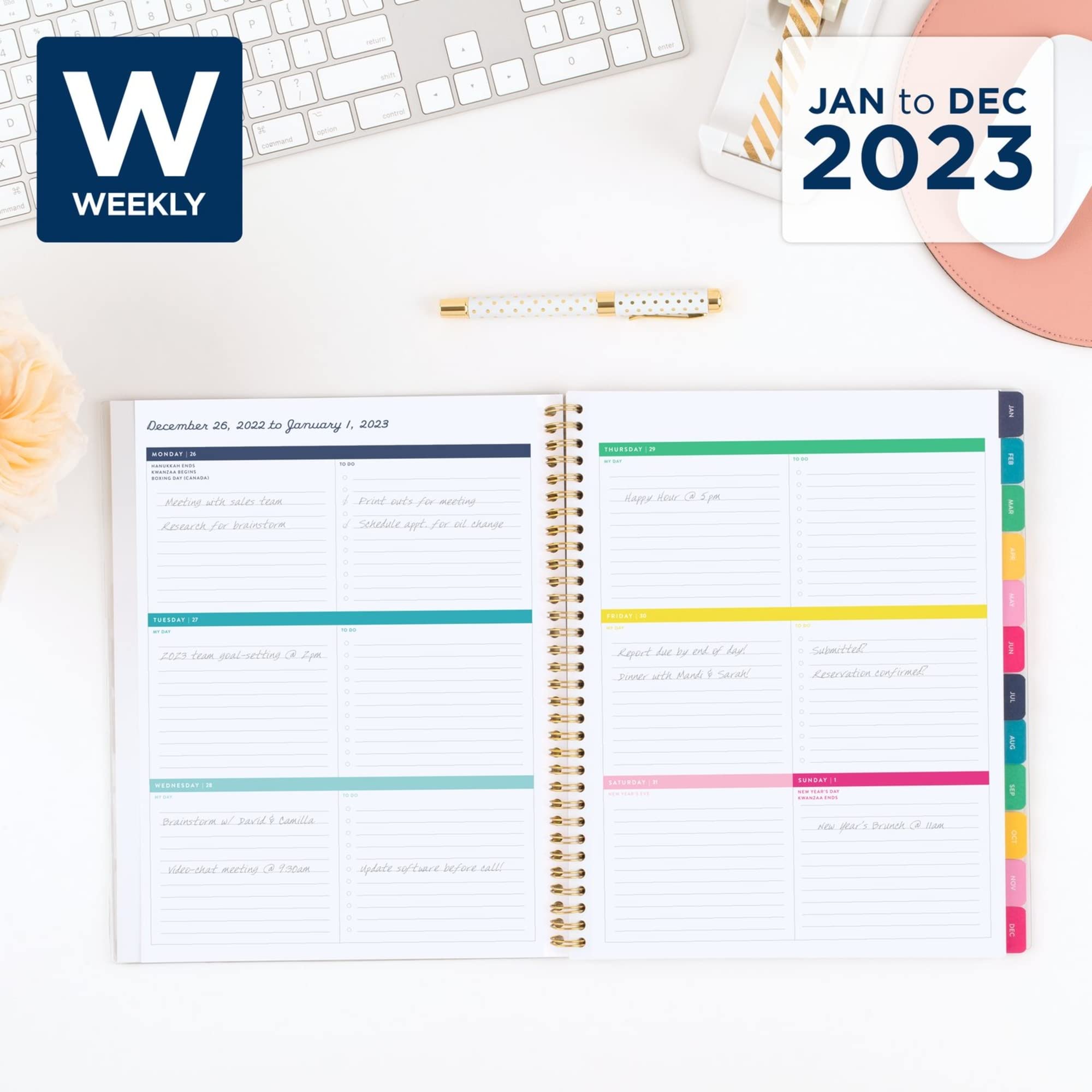 At-A-Glance 2023 Weekly & Monthly Planner, Simplified by Emily Ley, 8-1 ...