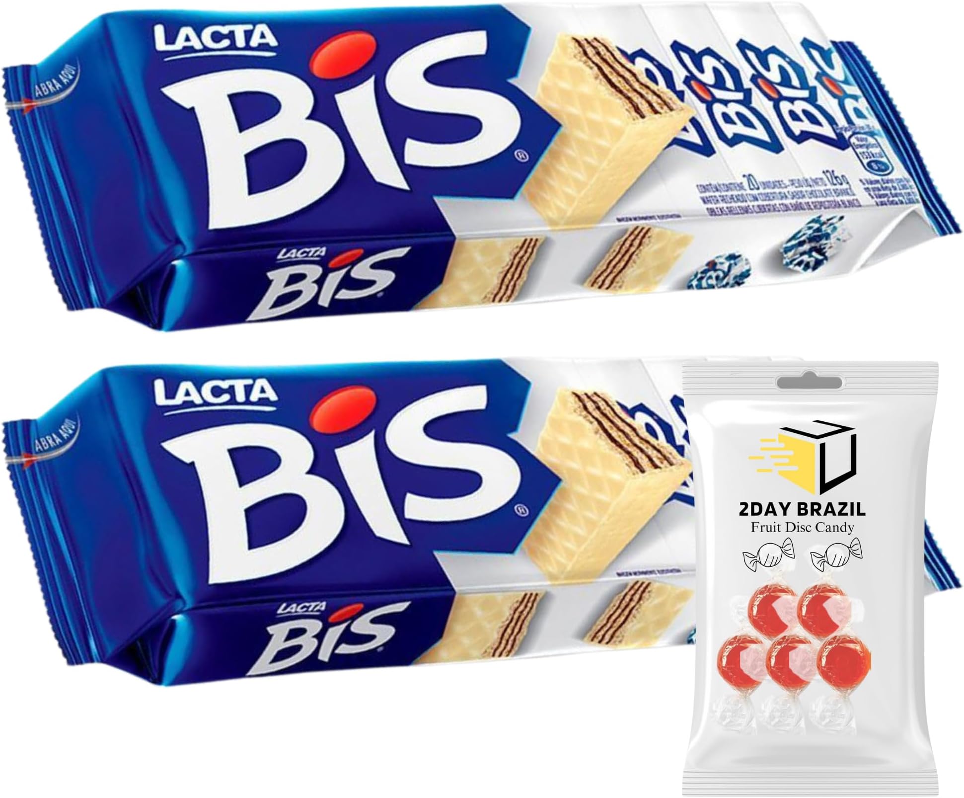 Amazon.com : Lacta - Bis - Chocolate Wafer - Box w/ 20 Units - 4.9oz ...