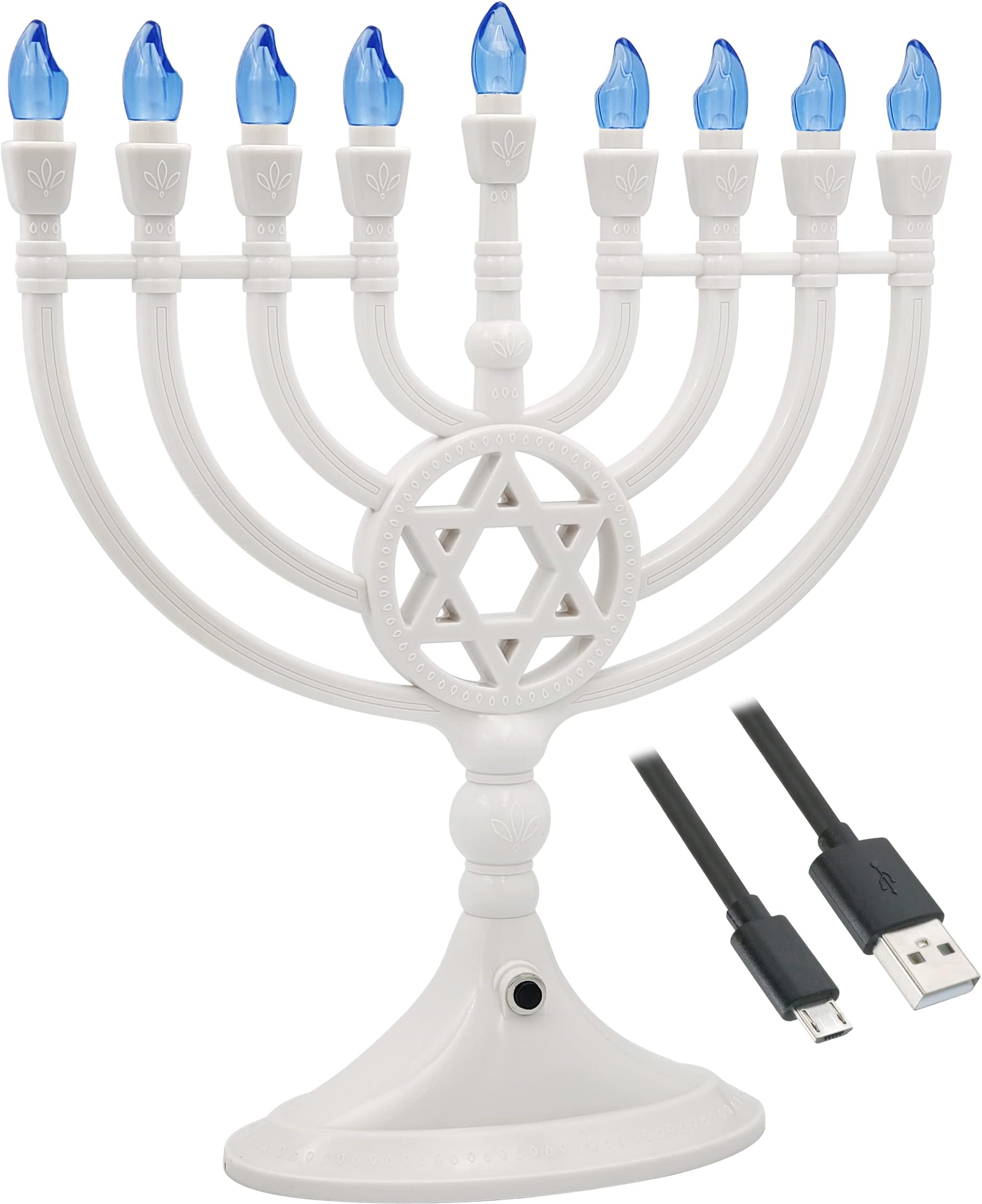 Amazon.com: The Dreidel Company Traditional LED Electric Silver ...