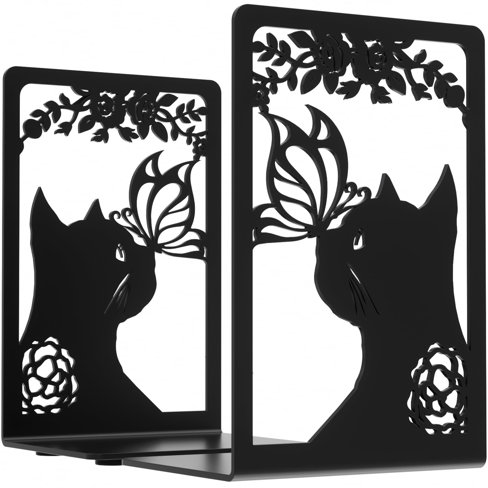 Amazon.com: Bookends, Book Ends, Metal Bookends for Shelves, Black ...