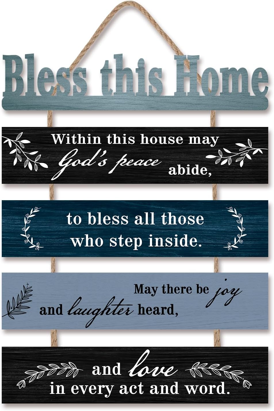 HPNIUB Bible Verse Wood Sign,Bless This House Christian Wall Art,Bible ...