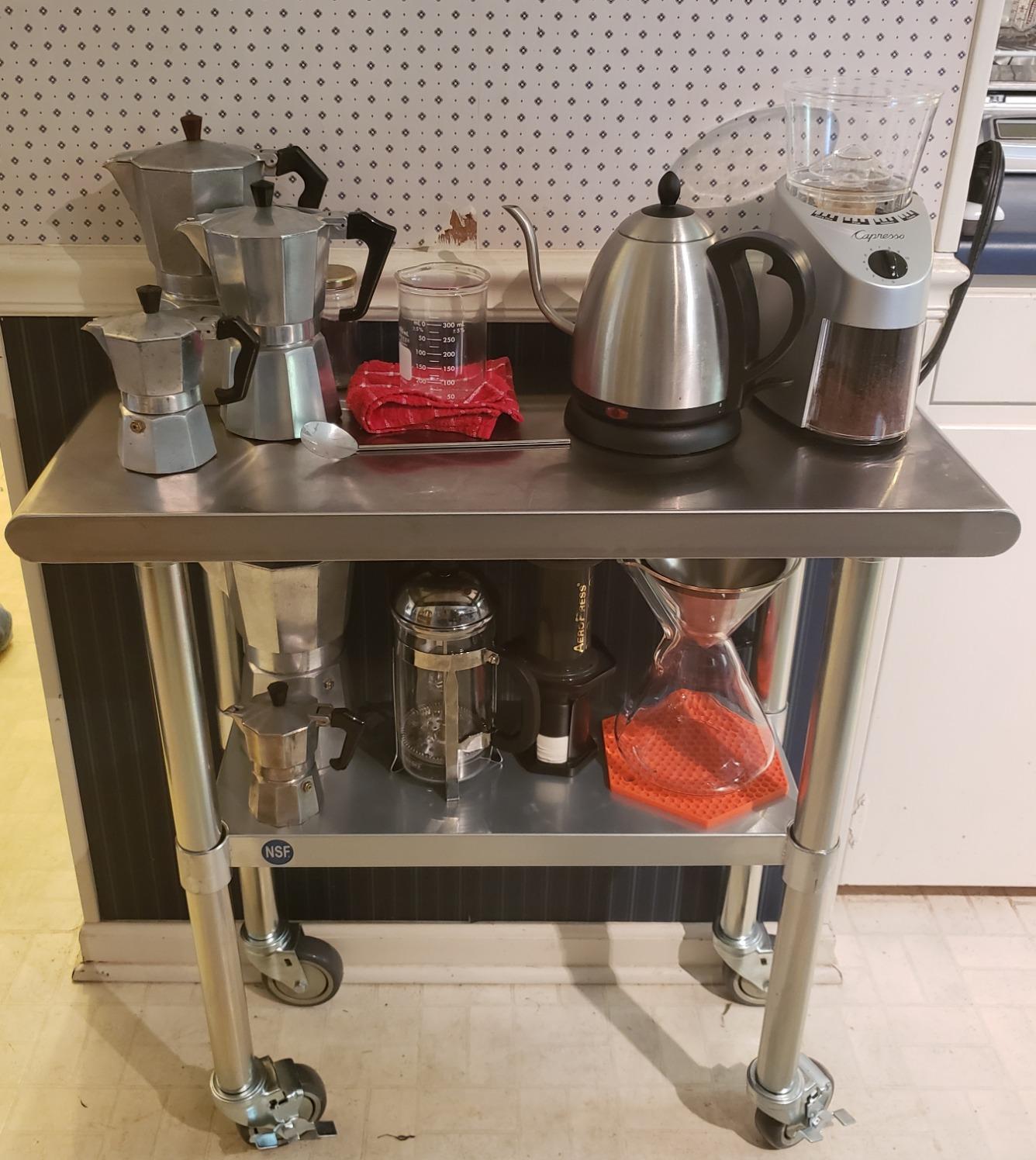 Amazon.com: Work Table Food Prep 30 x 12 with Casters (Wheels ...