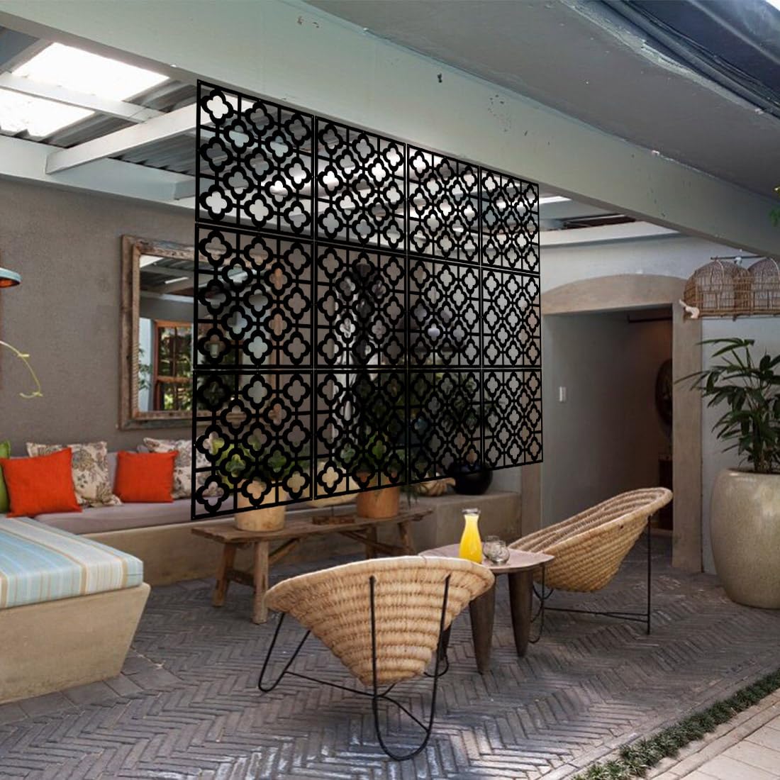 Snapklik.com : 12 Pcs PVC Hanging Room Divider,Thick Decorative Flower ...