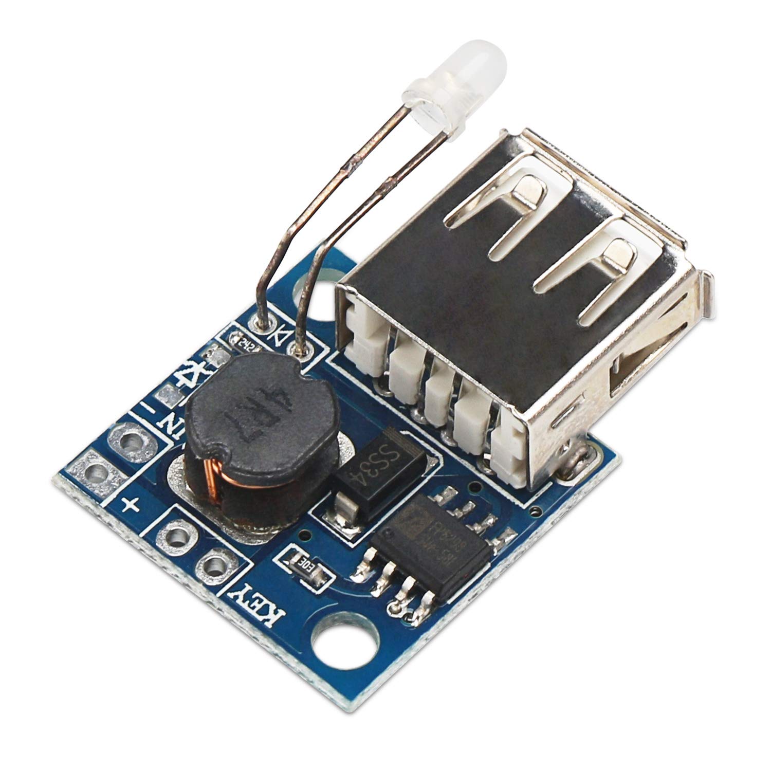 Buy USB Boost Converter, DROK DC-DC 2.6V-5.5V to 5V 2A Step Up Voltage ...