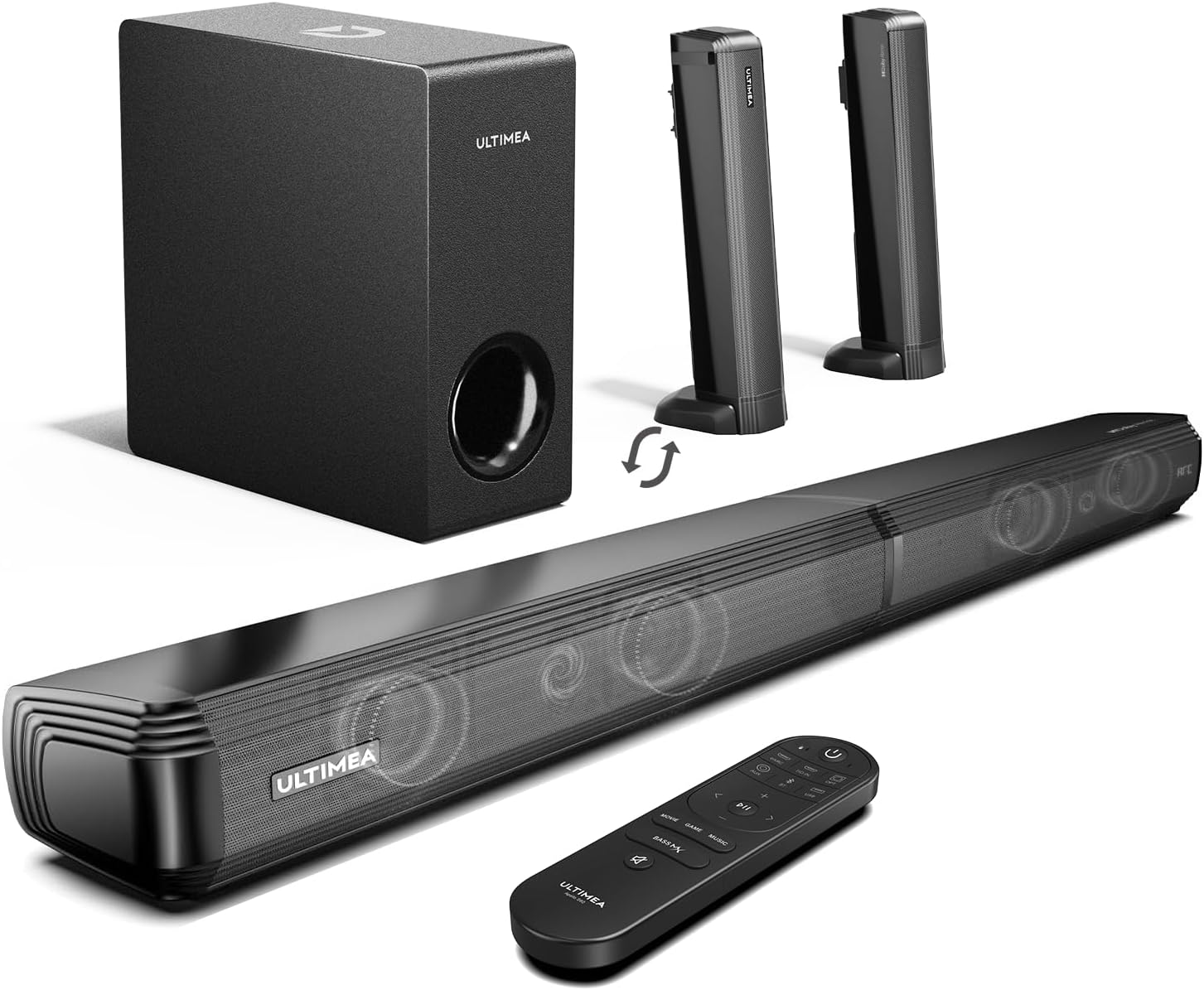 Amazon.com: ULTIMEA 5.1 Virtual Surround Sound Bar, Peak Power 320W ...
