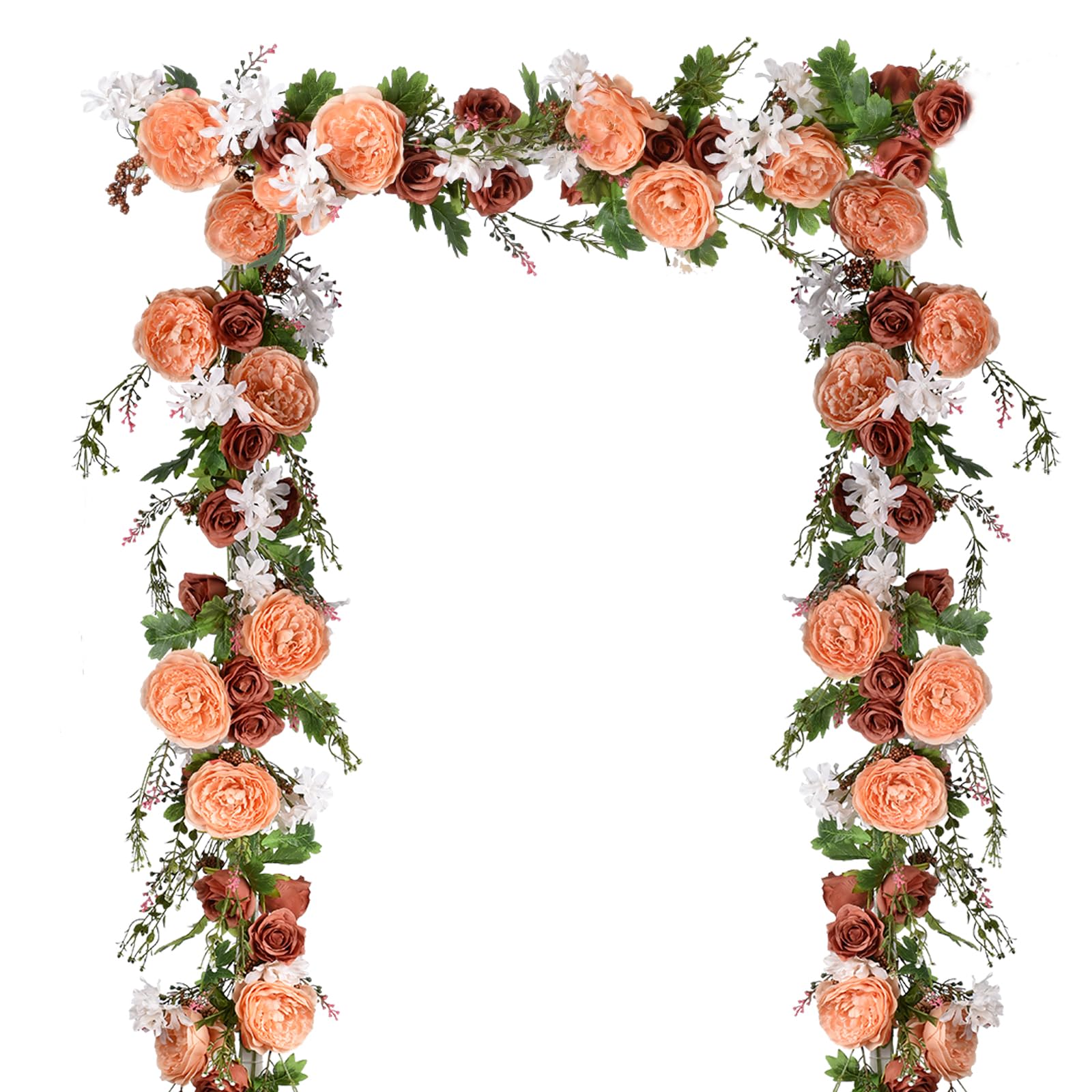 Amazon.com: Lvydec 2 Pack Artificial Peony Flower Garland - 6ft Silk ...