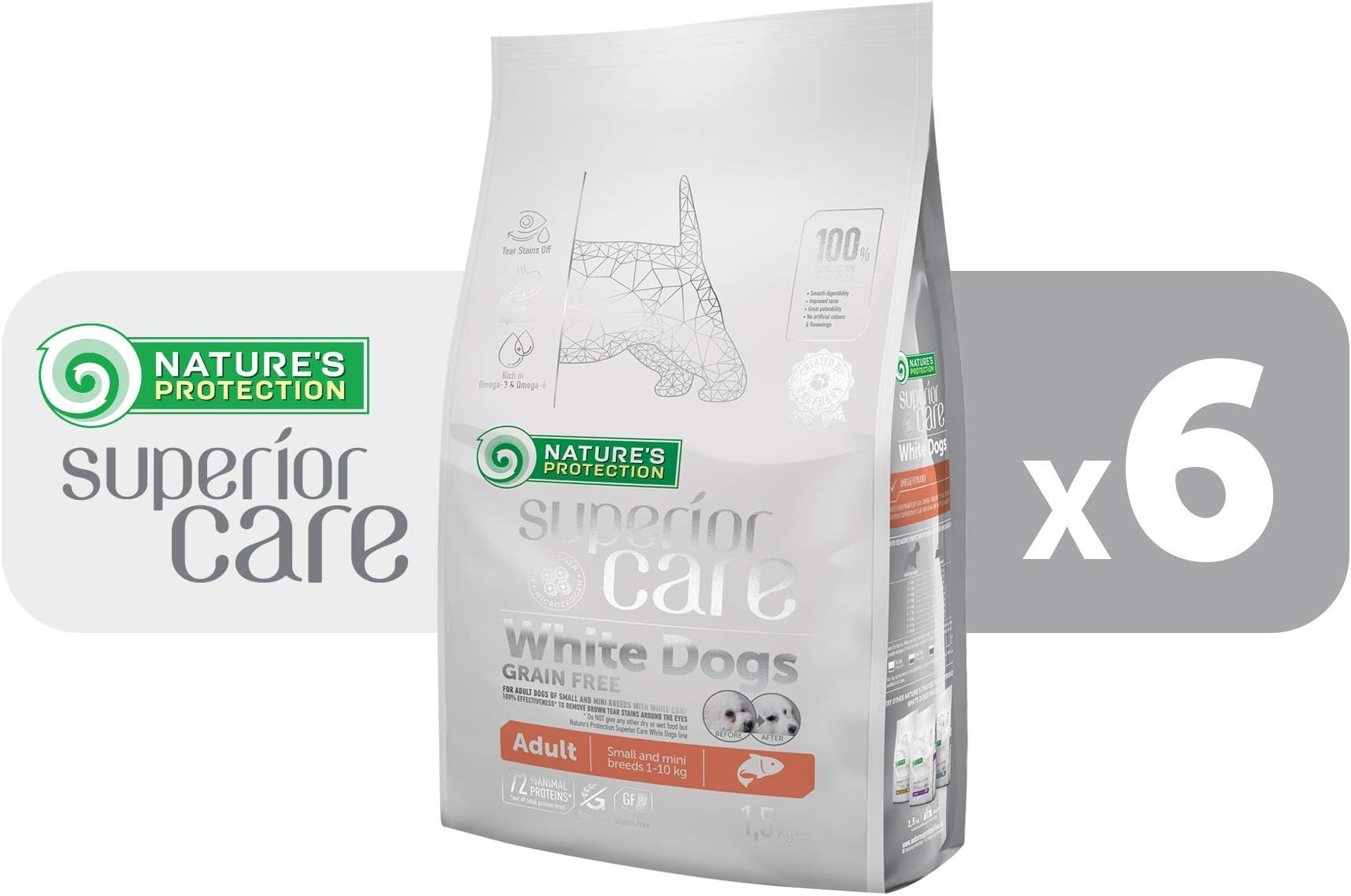 Nature's Protection Superior Care White Dogs Dry Food Grain Free Dog ...