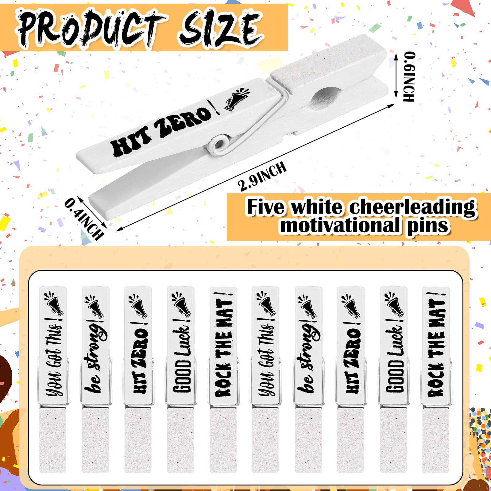 Snapklik.com : Kigeli 60 Pcs Spirit Clips Cheer Pins Cheerleader Gifts ...