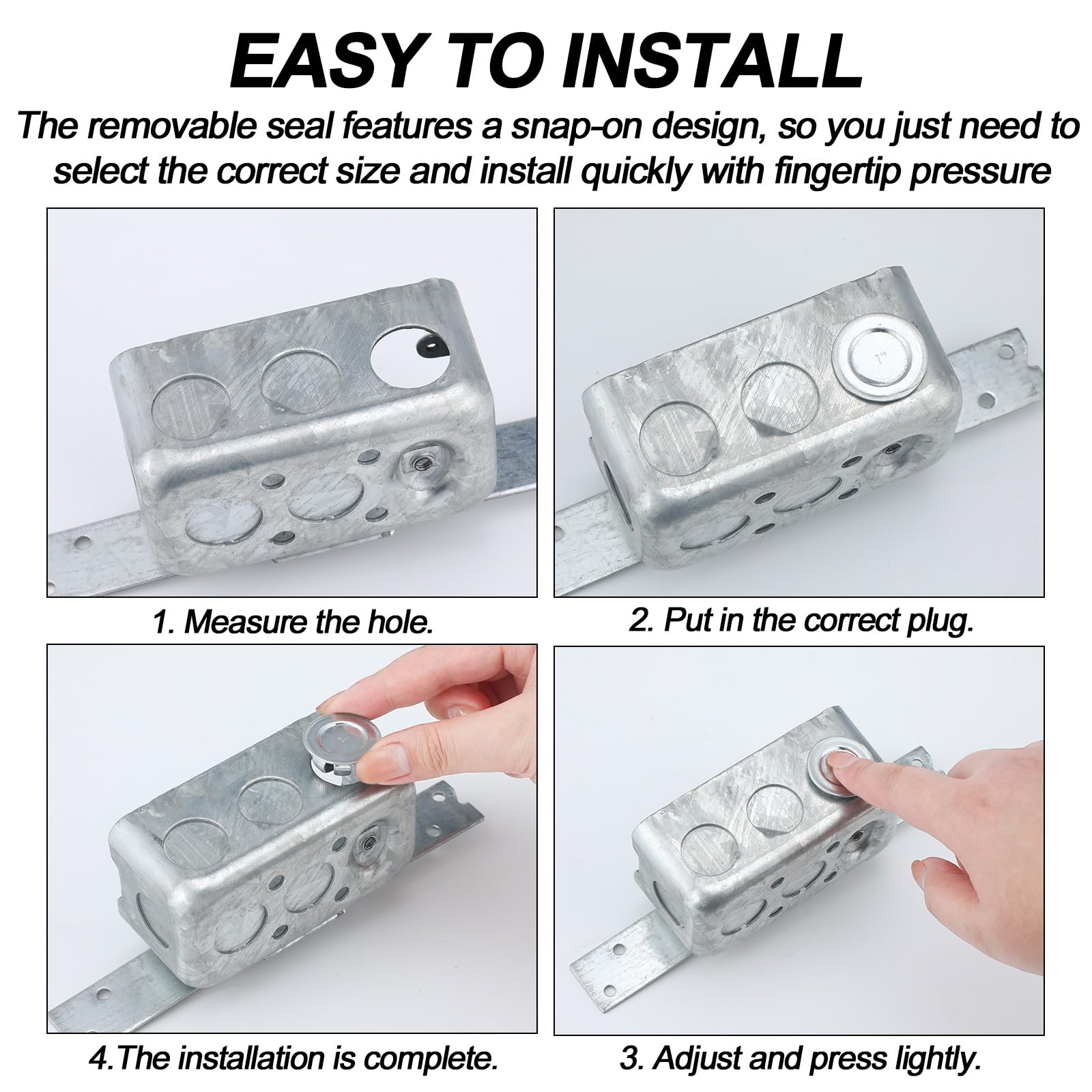 Snapklik.com : Yaocom 12 Pcs Knockout Seal Electrical Box 1 Inch ...