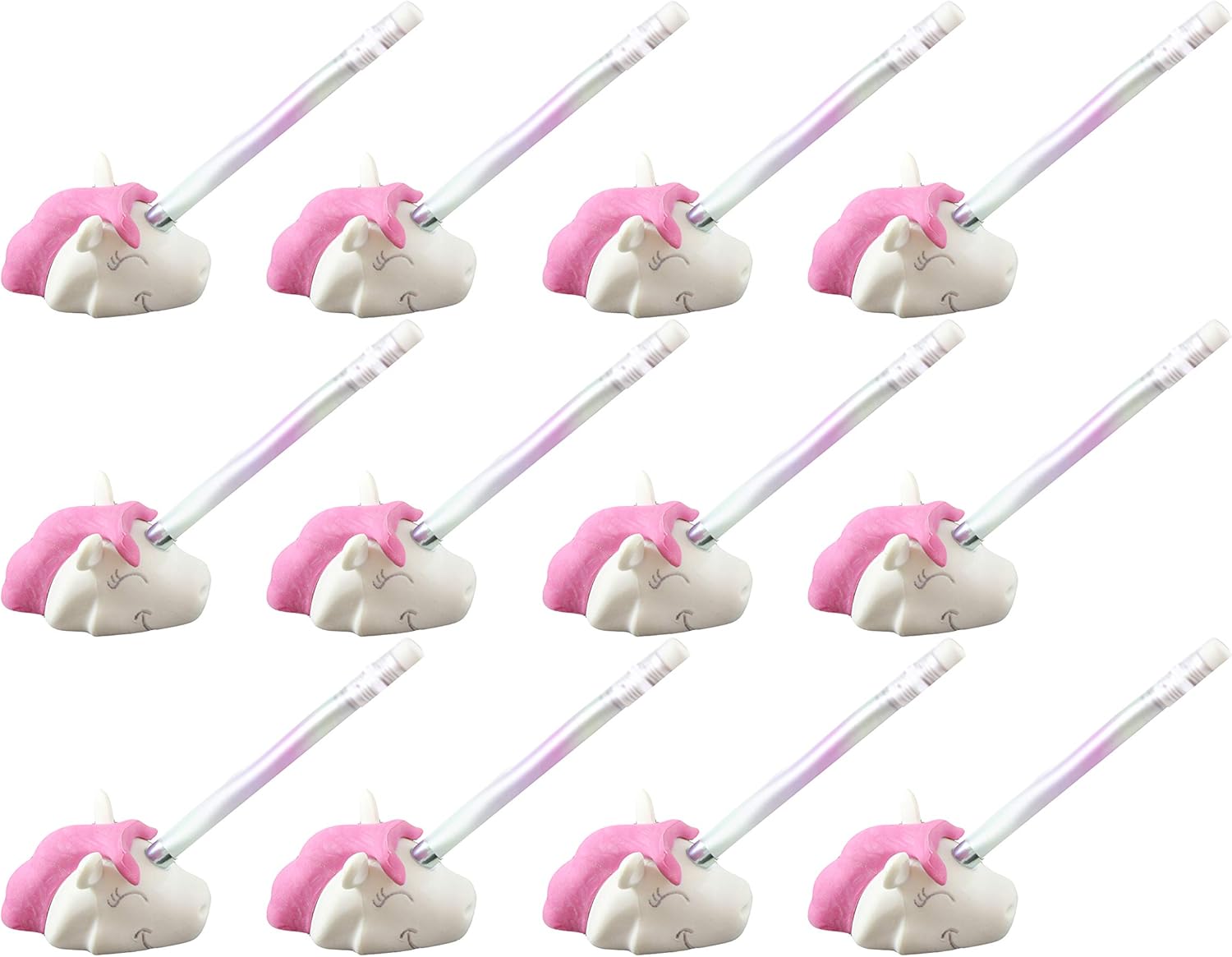 Amazon.com : 12 Unique 3D Unicorn Eraser with Pencil Horn - Eraser is ...