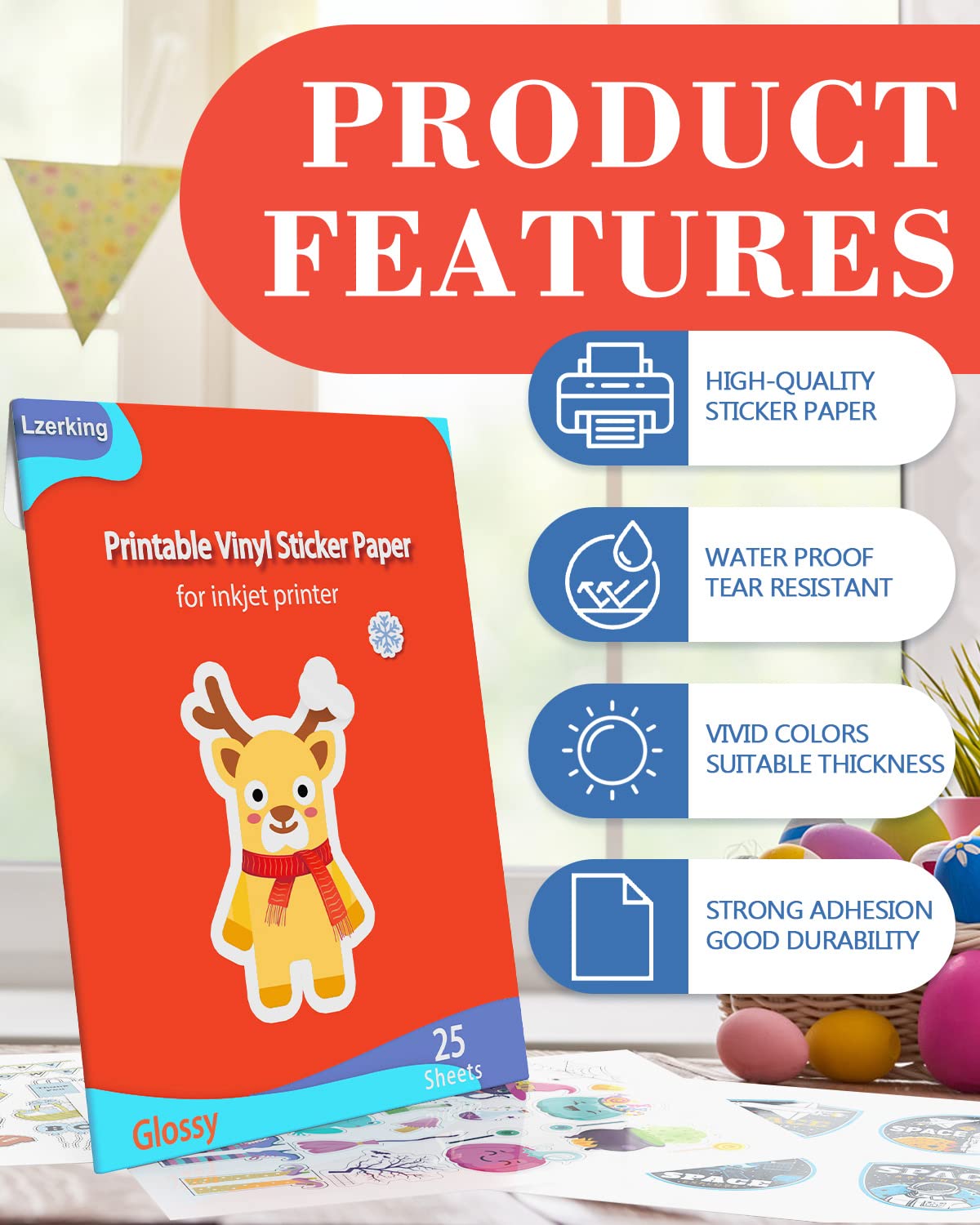 Snapklik.com : Printable Vinyl Sticker Paper For Inkjet Printer - 25 ...