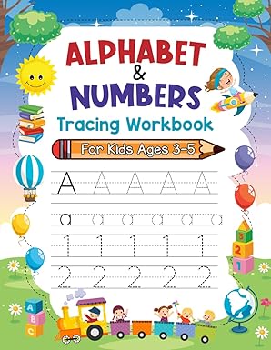 Alphabet & Numbers Tracing Workbook for Kids Ages 3-5 | Fun Handwriting Practice, Letter ...