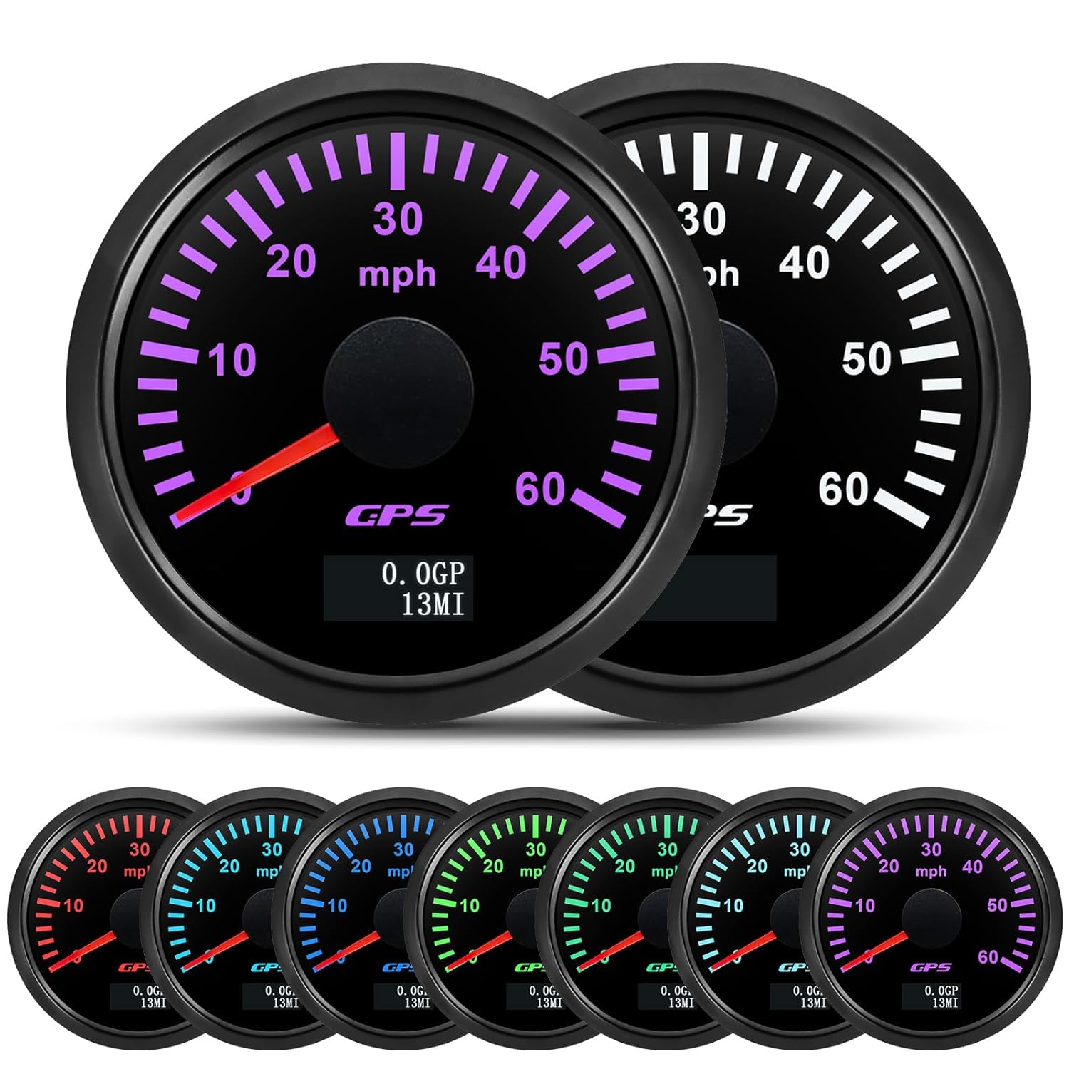 Amazon.com: ARTILAURA 52mm 2-1/6" GPS Speedometer Boat 60 MPH Gauge ...