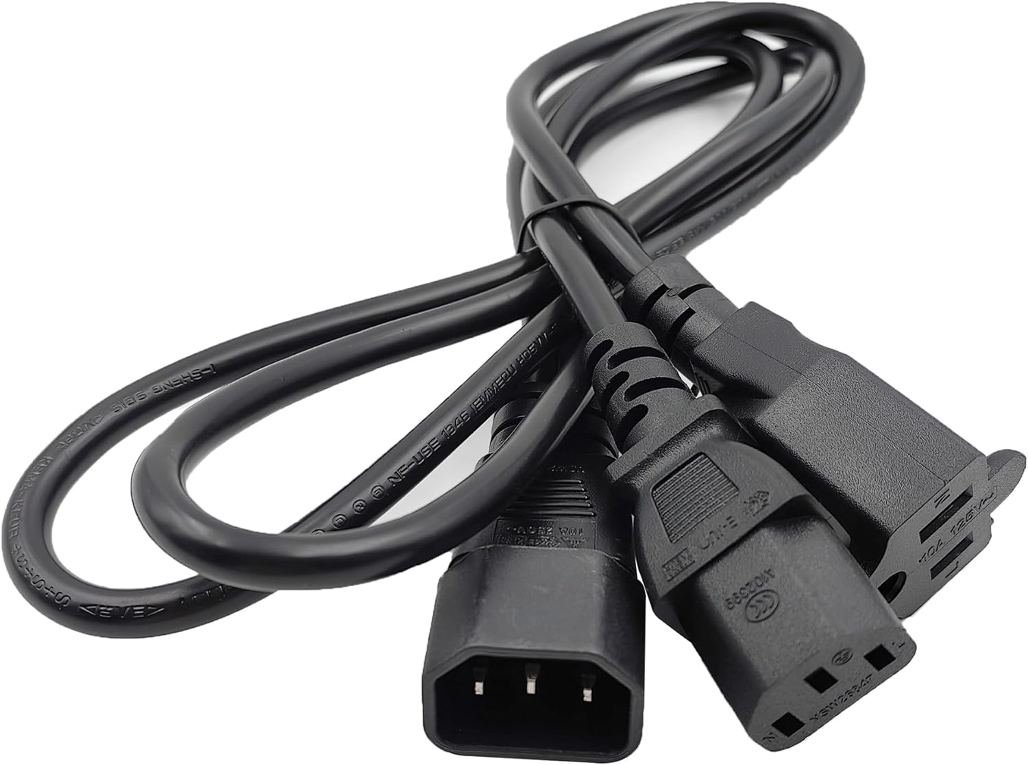 Amazon.com: C14 to C13 + NEMA 5-15R Y Splitter Power Plug Cord - Single ...