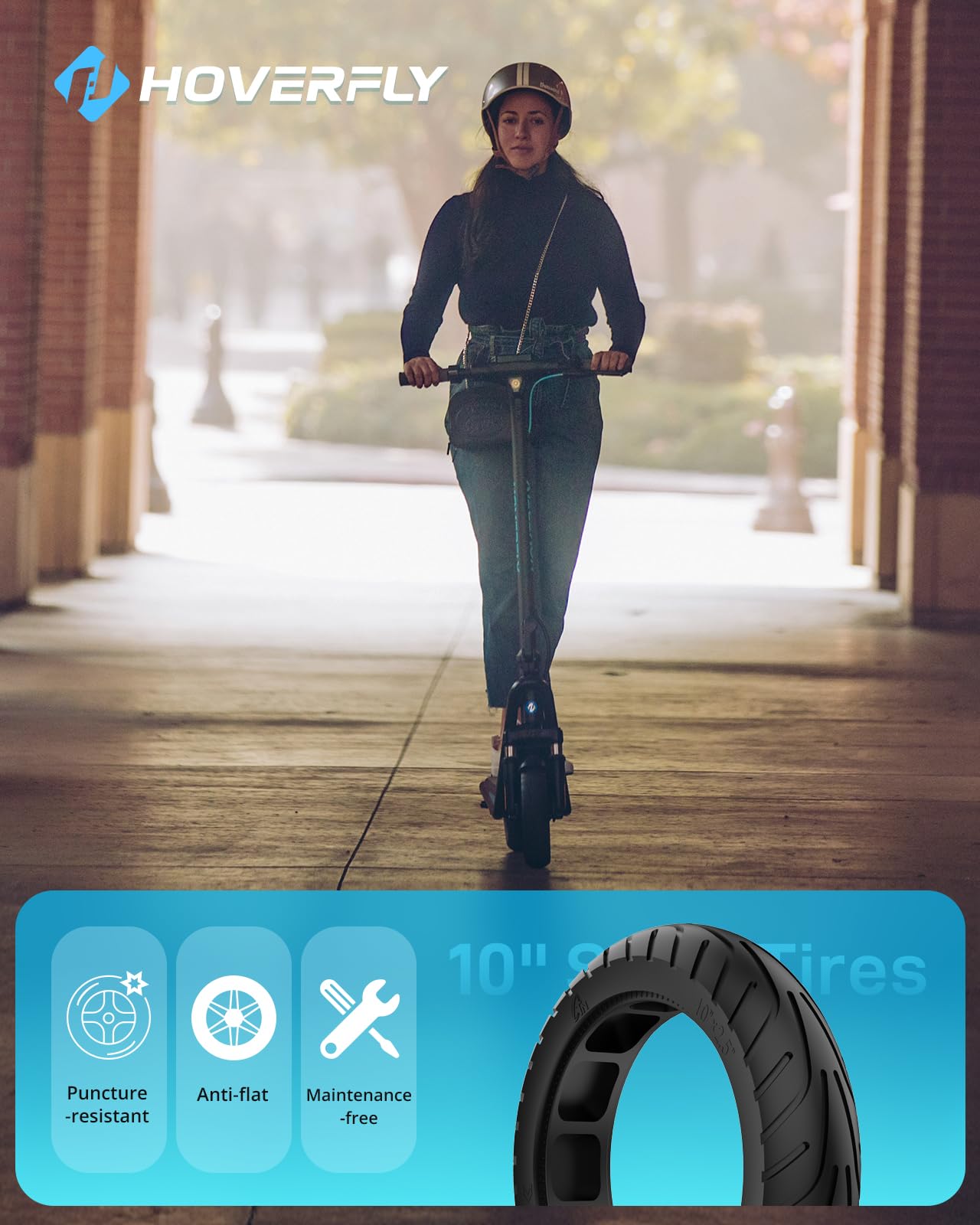Snapklik.com : HOVERFLY X3 Electric Scooter For Adults, 10" Solid Tire ...