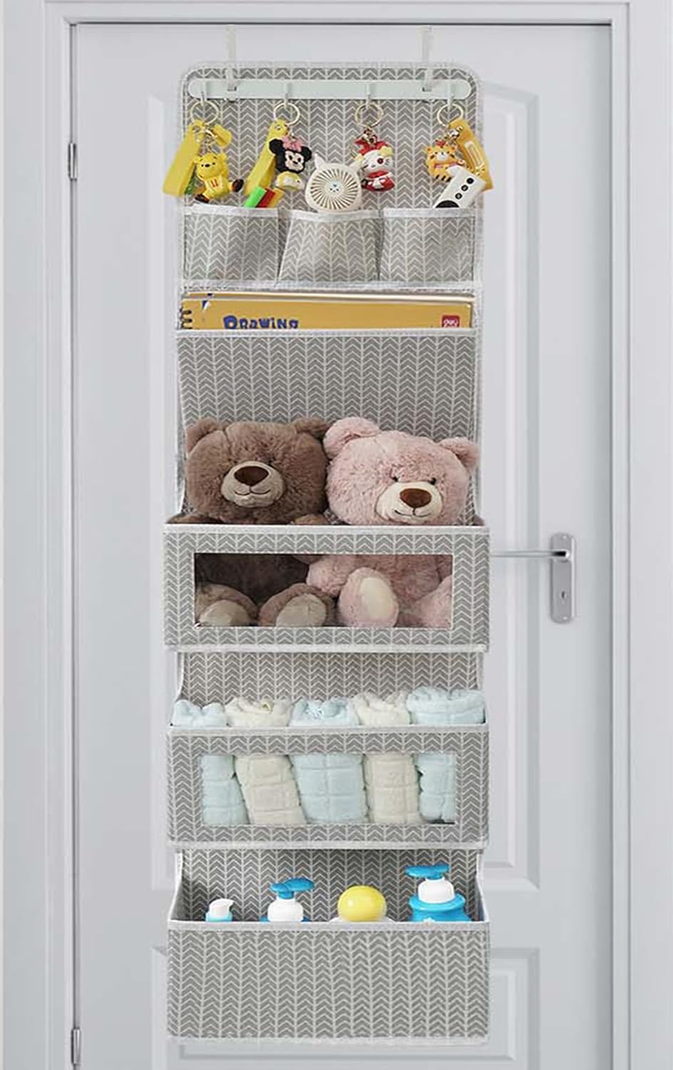 Amazon.com: VICTORICH All-IN-ONE Over the Door Organizer, Super Behind ...