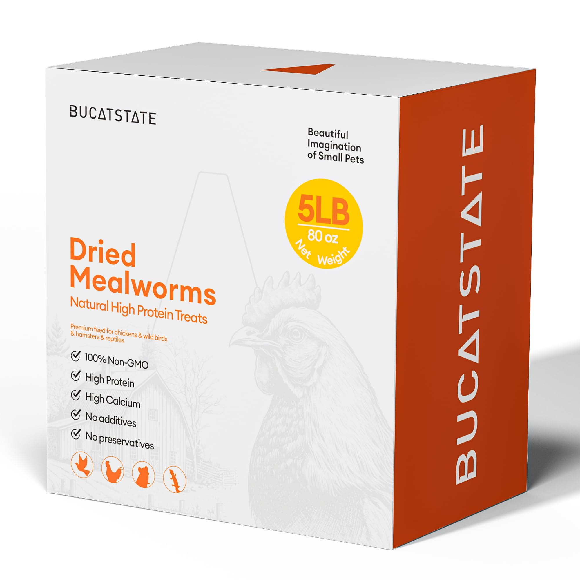 Amazon.com: BUCATSTATE Dried Mealworms for Chickens Feed 5 LB,100% ...