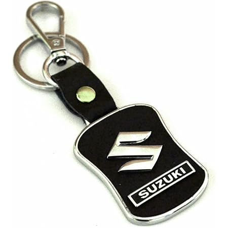 Techpro Imported Leather Key Chain/Key Ring with Chrome Car Logo ...