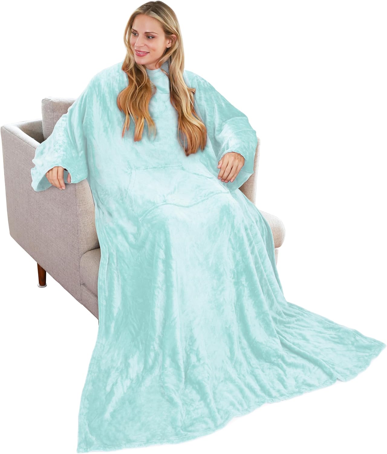 Amazon.com: Solaris Wearable Blanket with Sleeves for Adults, Softness ...