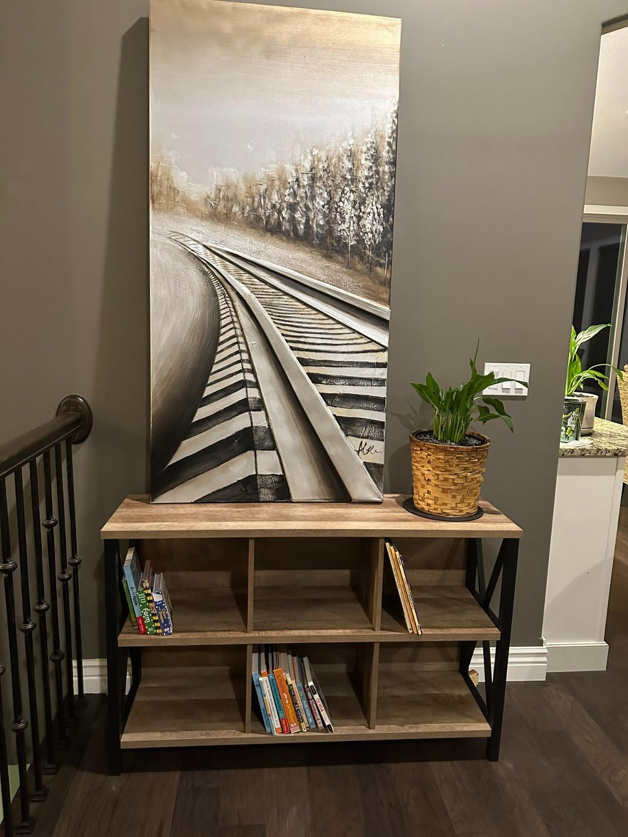 $32/mo - Finance FATORRI 6 Cube Storage Organizer with Shelf, Long Wood ...