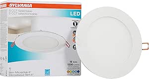 SYLVANIA General Lighting 61405 LED Recessed Slim Micro Disk, 2700K ...