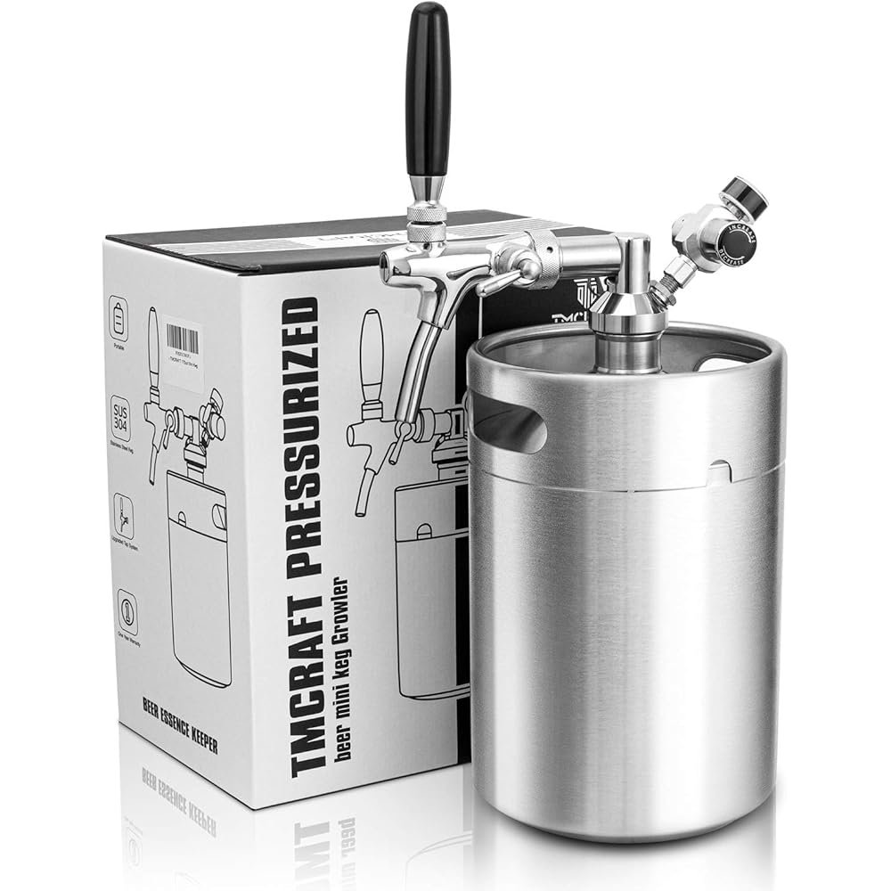 $22/mo - Finance TMCRAFT 170oz Mini Keg Growler, Pressurized Stainless ...