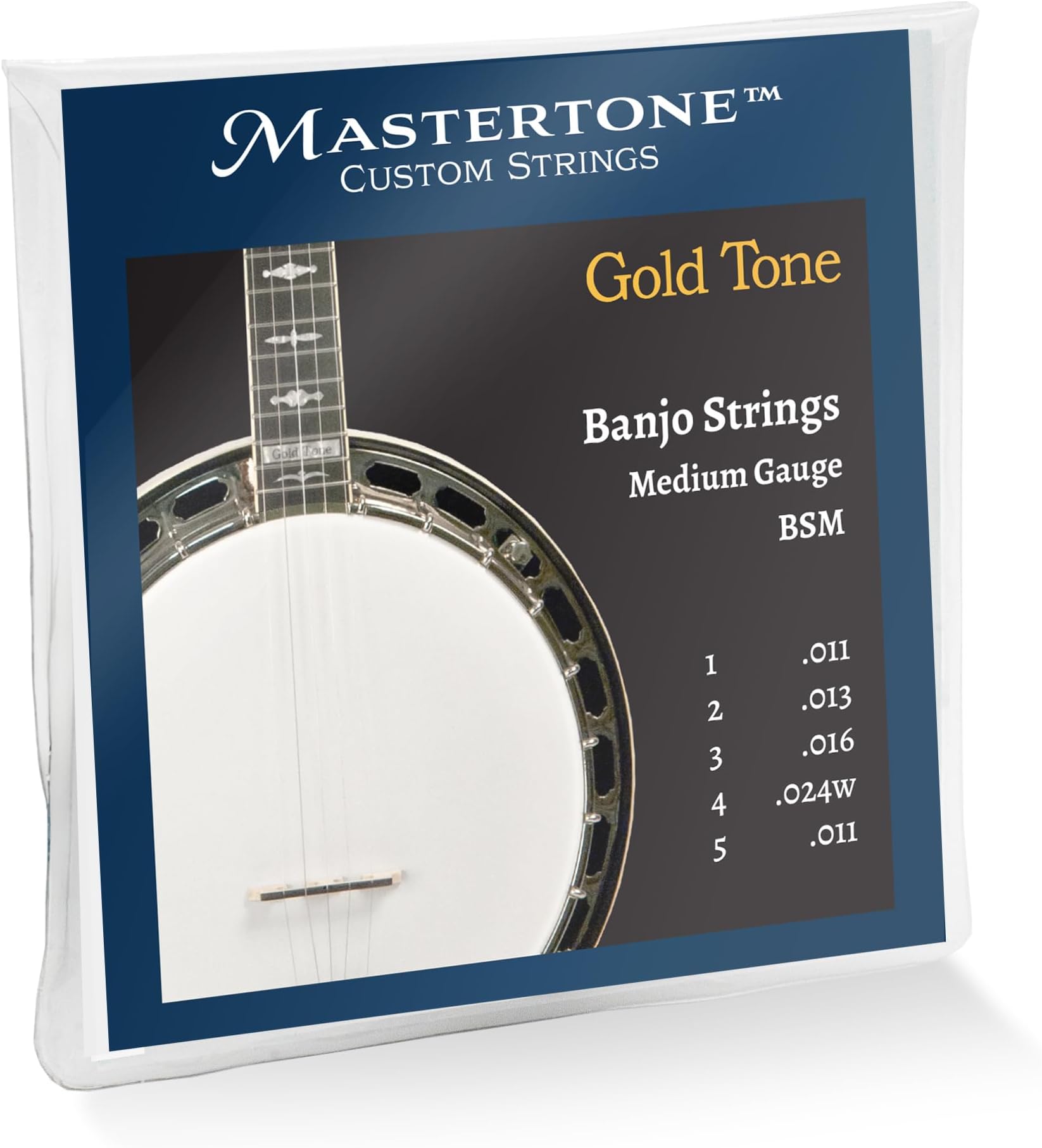 Amazon.com: Gold Tone Mastertone™ BSM Banjo Medium Gauge Strings (.011 ...
