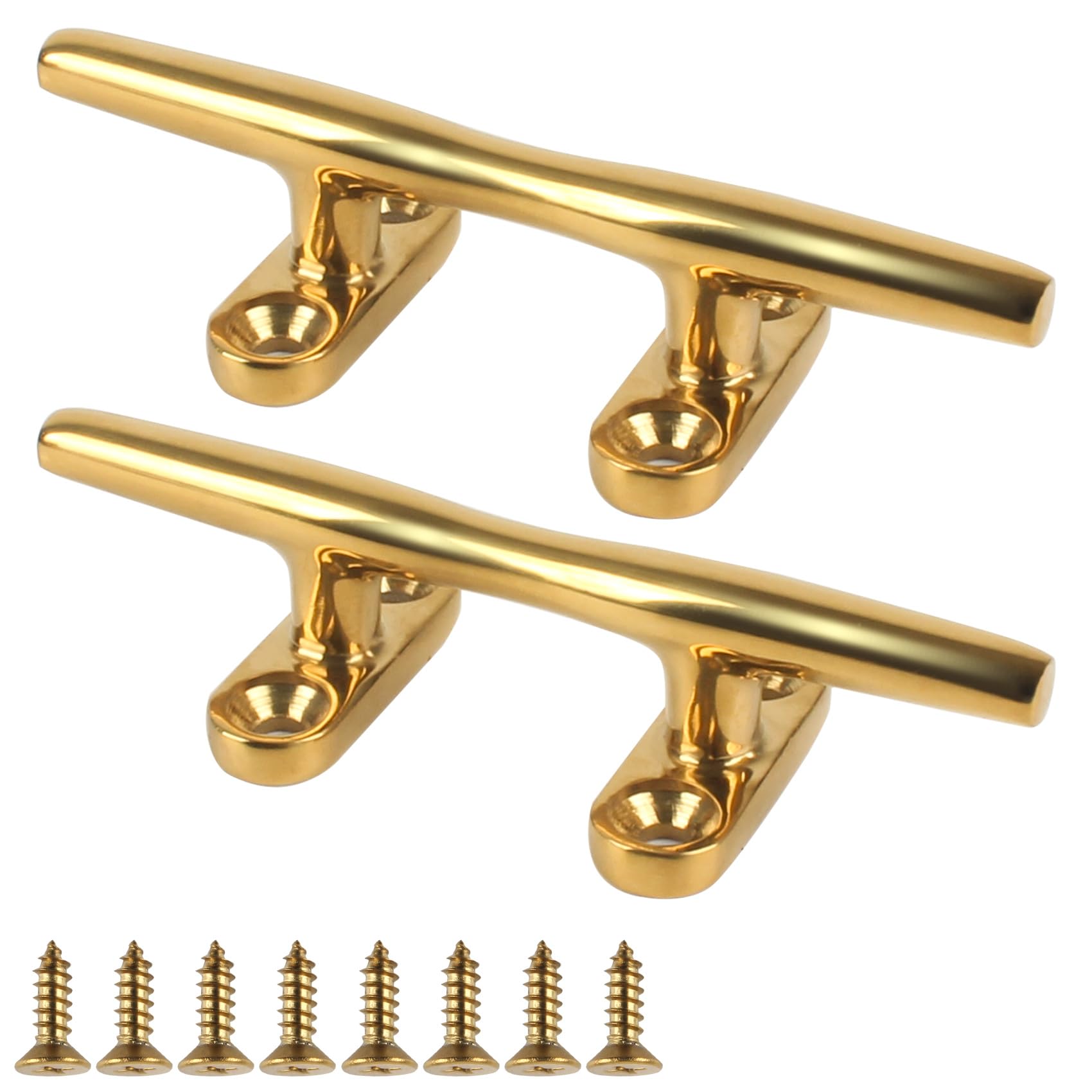 Snapklik.com : Boat Cleat, Brass Color Dock Cleats 4 Inch, 316 ...